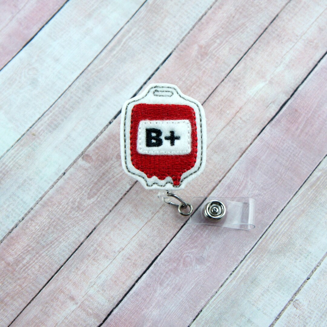 Be Positive Badge Reel - IV Badge - Felt Badge Reel - Cute Badge Clip ...
