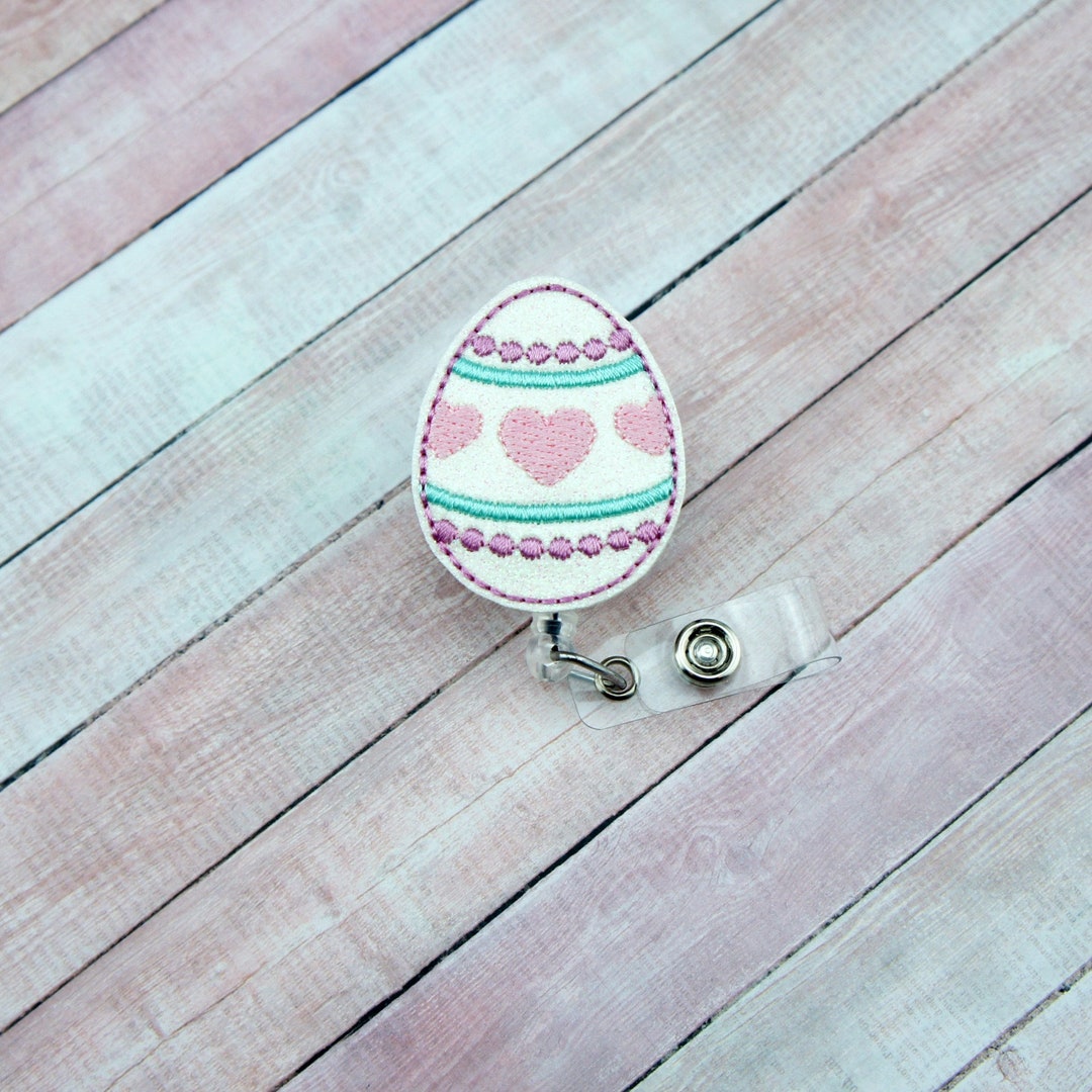 Easter Egg Badge Reel, Spring Badge Reel, Badge Holder, Teacher Lanyard ...