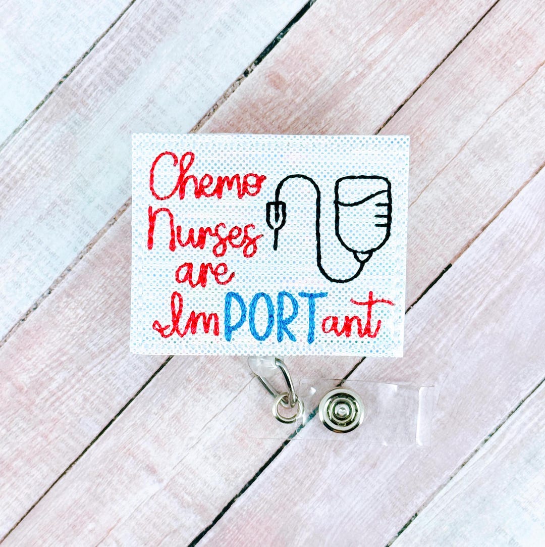 Chemo Nurse Badge Reel, Oncology Badge Clip, Retractable ID Badge Clip ...