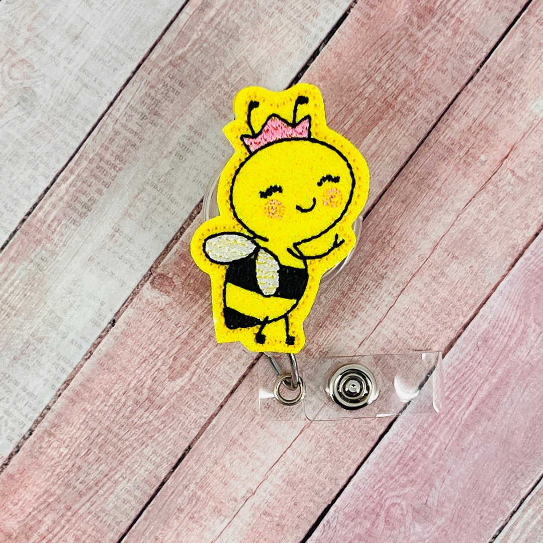 Queen Bee Badge Reel, Nurse ID Badge Reel, Nurse Badge Holder, Coworker ...