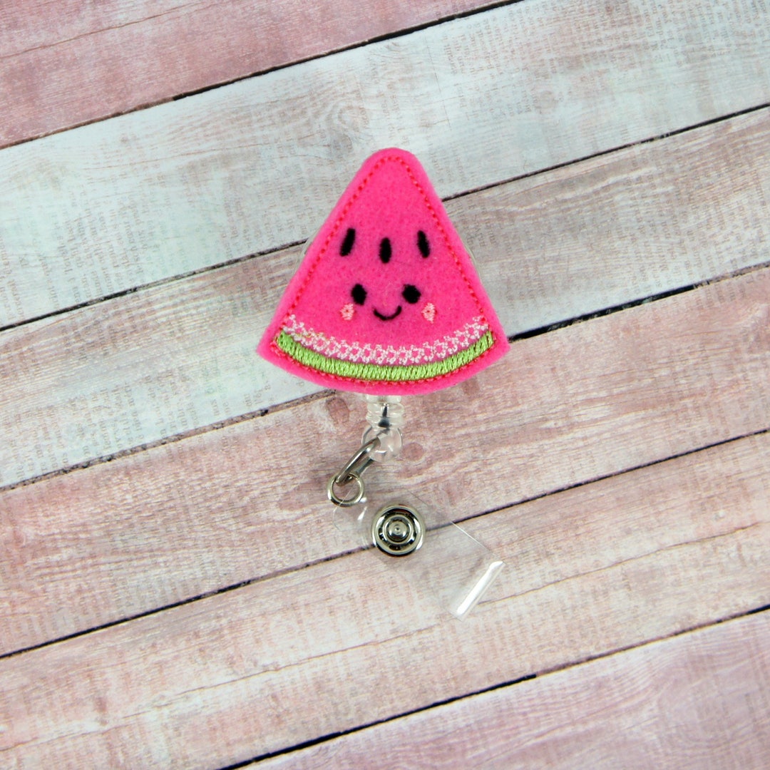 Cute Watermelon Badge Reel - Cute Watermelon - Badge Reel - Feltie ...