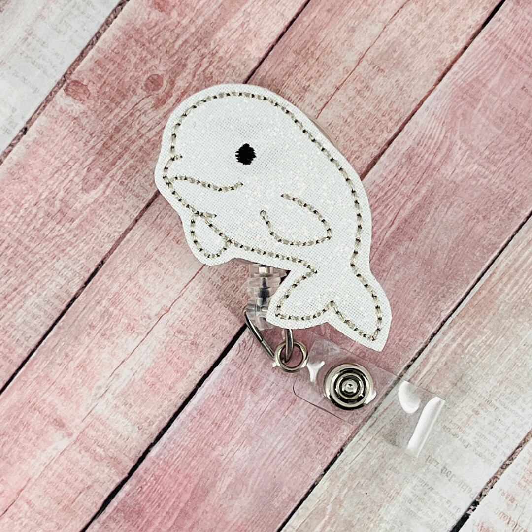 Beluga Whale Badge Reel, Summer Badge Reel, Cute Badge Reel, Nurse ID ...