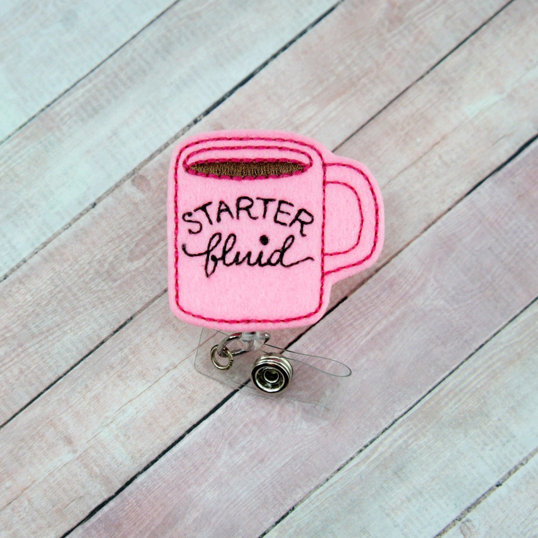 Starter Fluid Badge Reel, Coffee Badge Reel, Badge Holder, Retractable ...