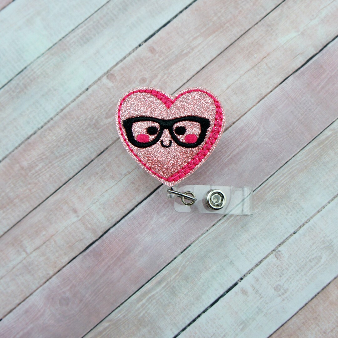 Nerdy Heart Badge Reel - Nurse Gift - Valentine's Day Badge Reel ...