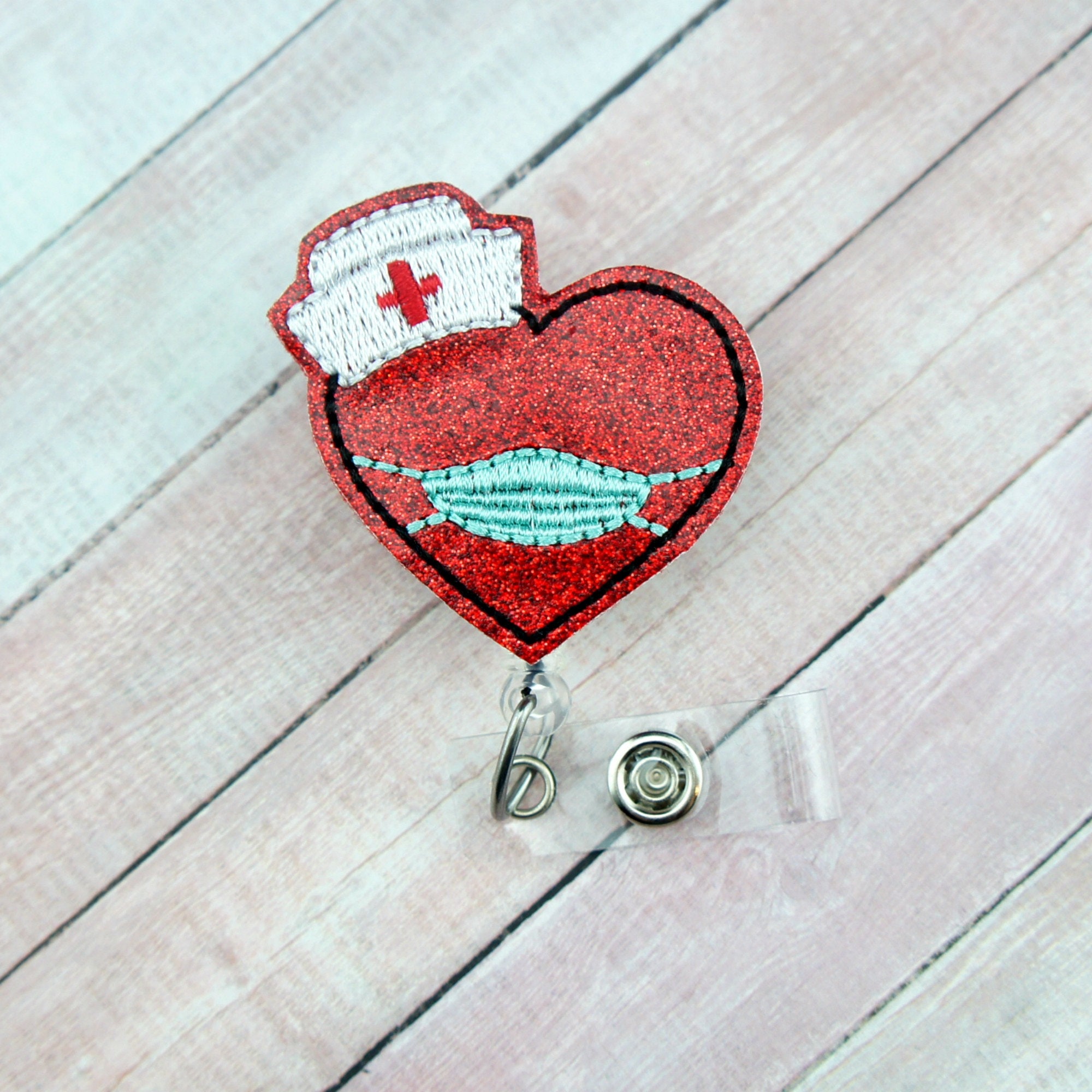 Healthcare Hero Heart Badge Reel Nurse Badge Reel Badge | Etsy