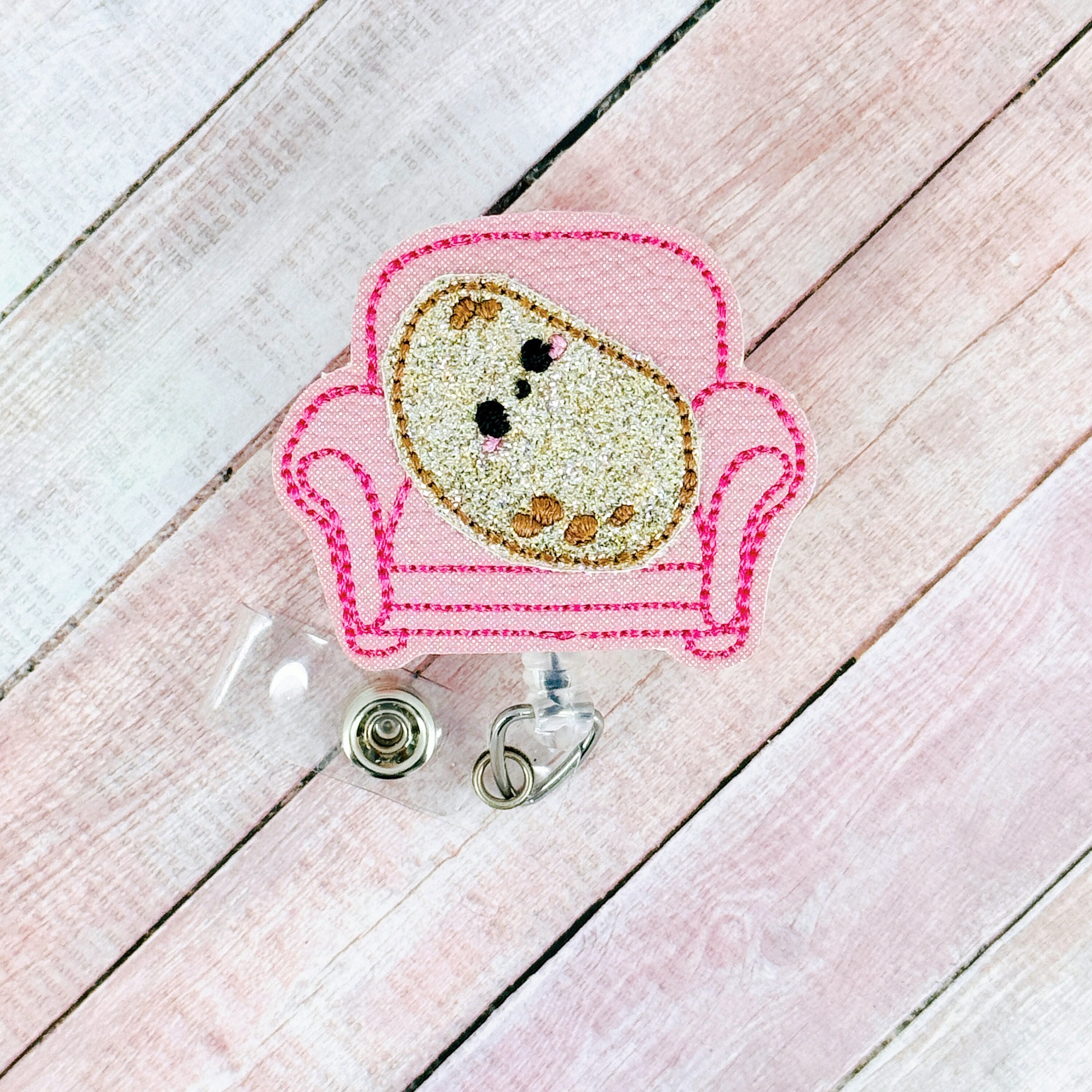 Couch Potato Badge Reel, Funny Nurse ID Holder, Nurse Gift, Medical ID ...