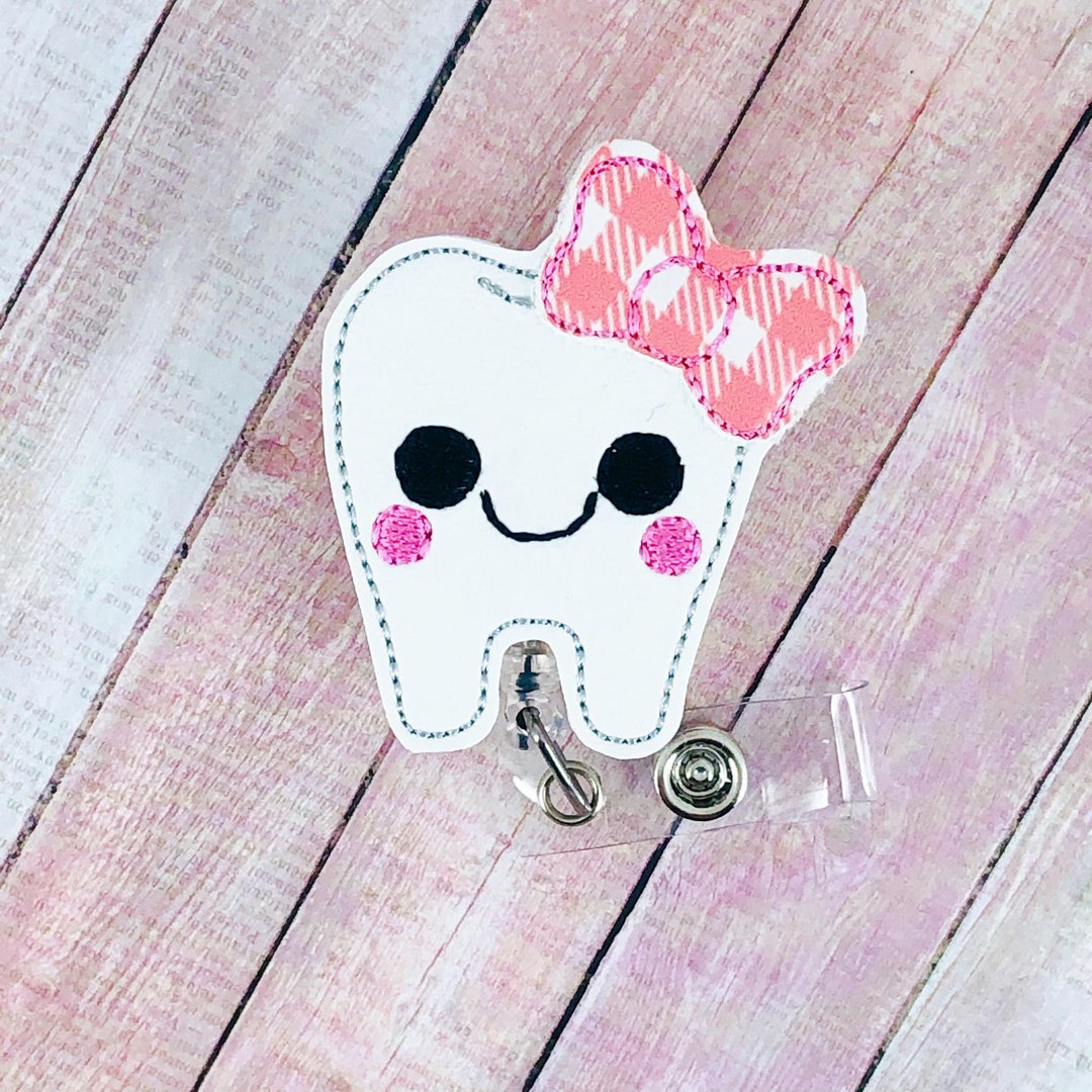 Tooth Badge Reel, Badge Holder, ID Badge, Lanyard, Dentist Badge Reel ...