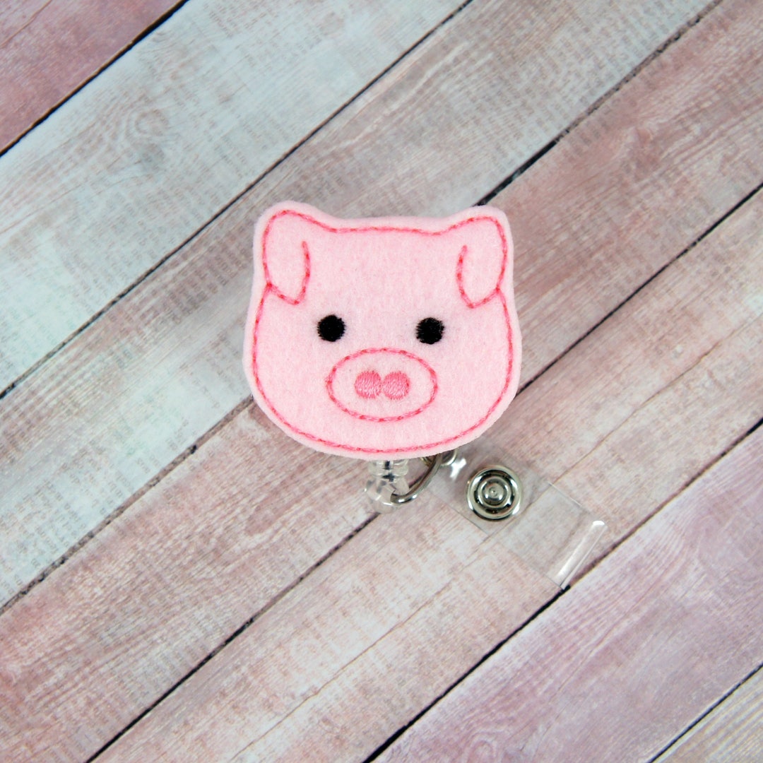 Pig Badge Reel, Nurse ID Badge, Retractable ID Badge Holder, Teacher ...