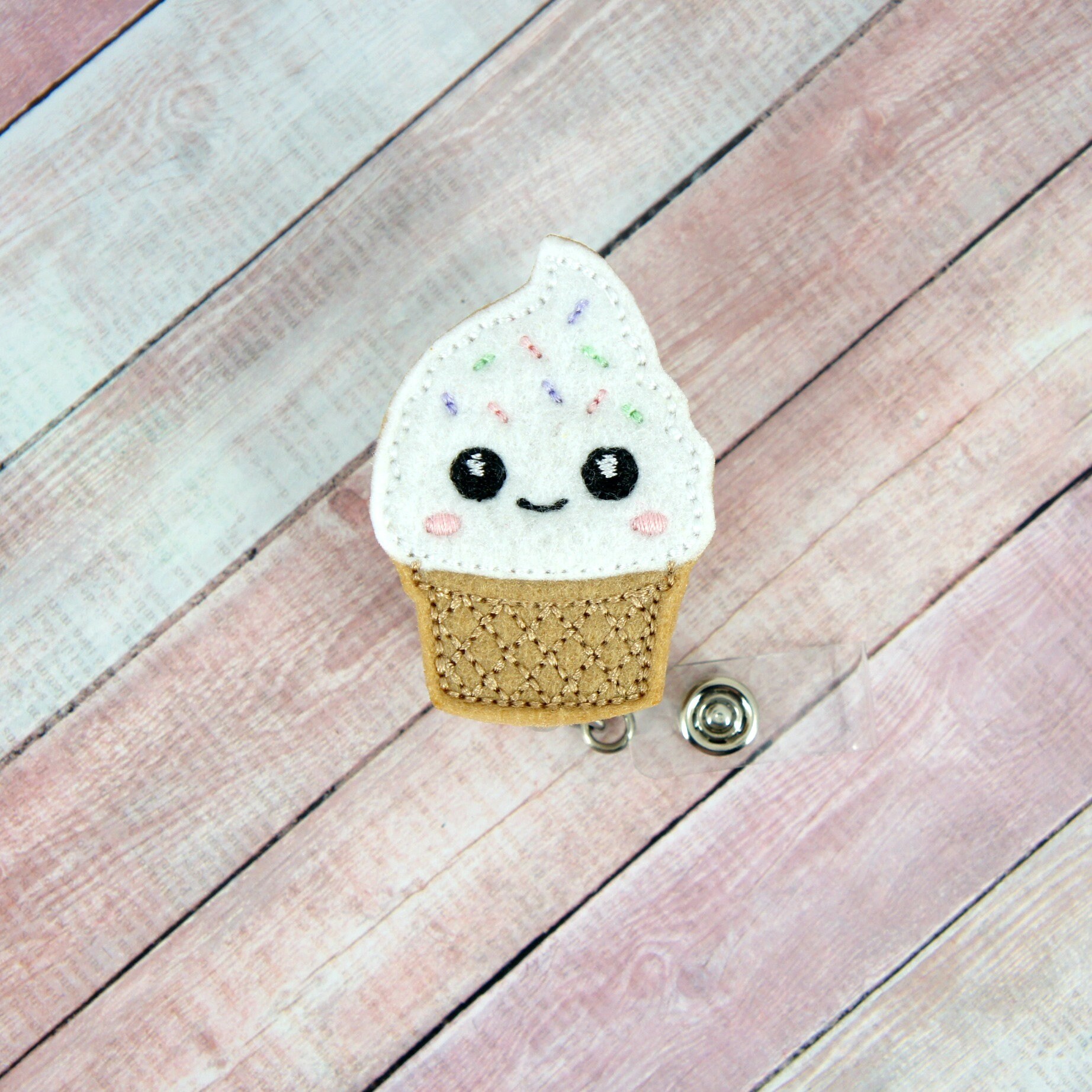 Ice Cream Badge Holder Ice Cream Badge Reel Nurse Badge - Etsy UK