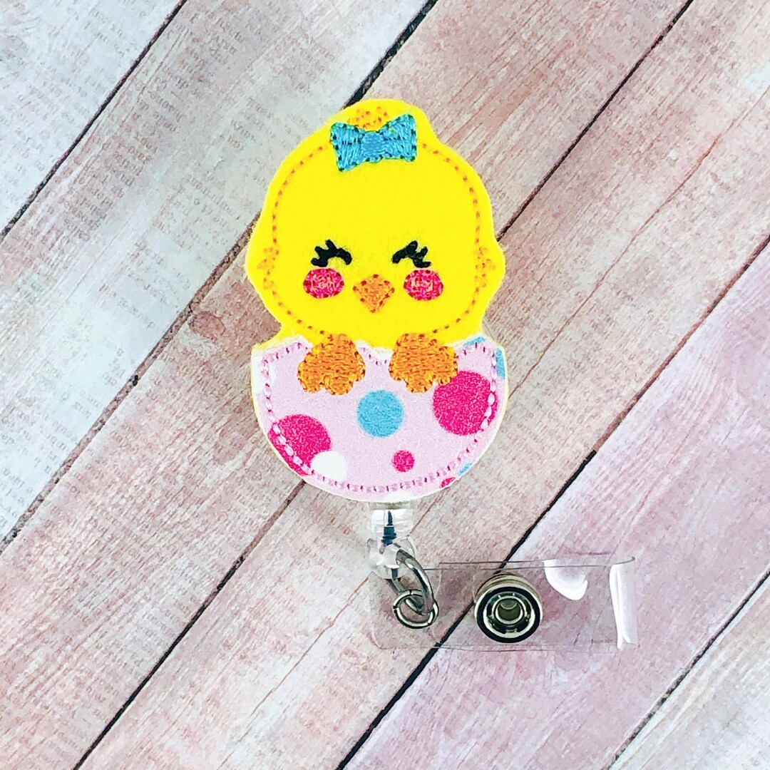 Baby Chick Badge Reel - Easter Badge Reel - Badge Reel - ID Badge Reel ...