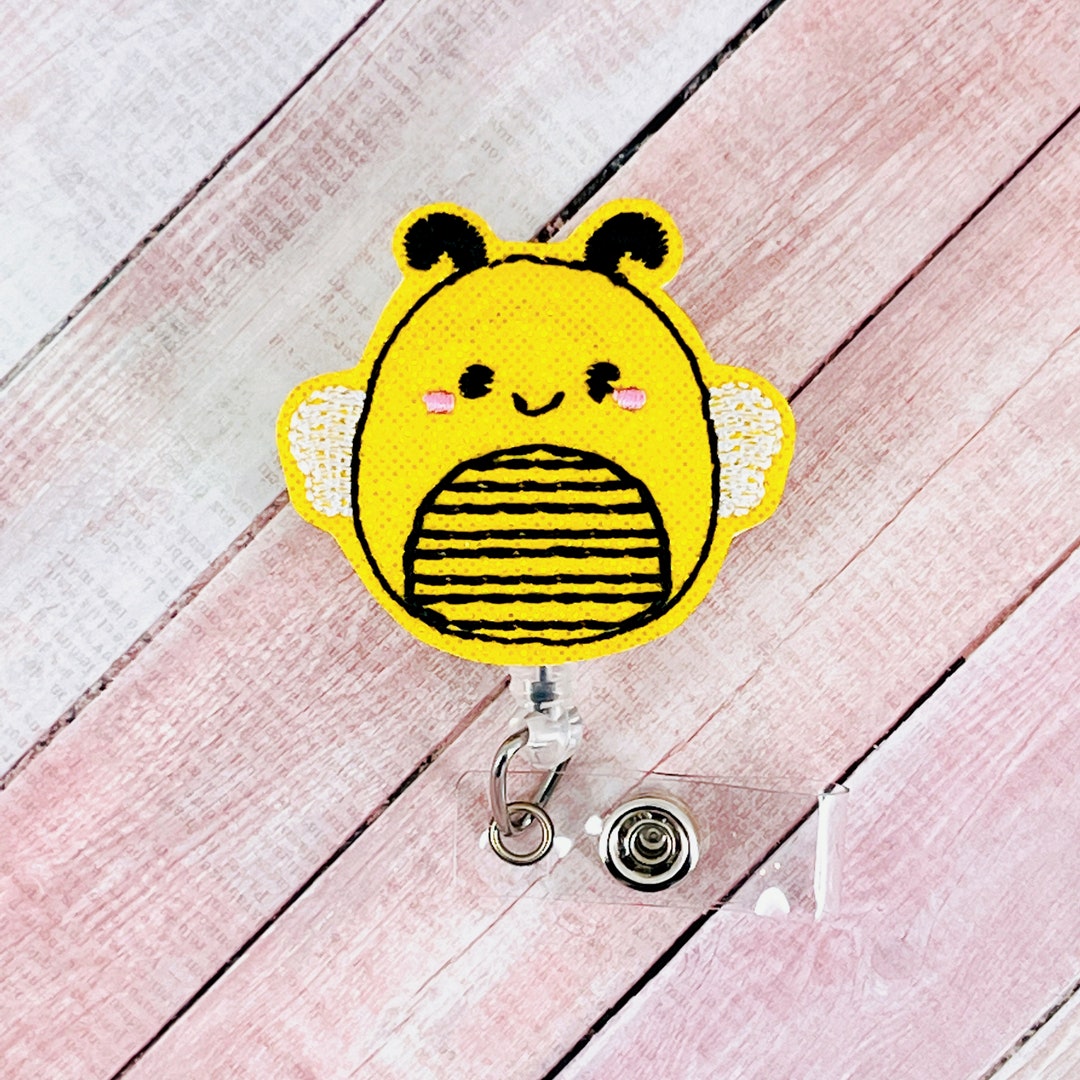 Cute Bee Badge Reel, Nurse Badge Holder, Retractable Badge Reel ...