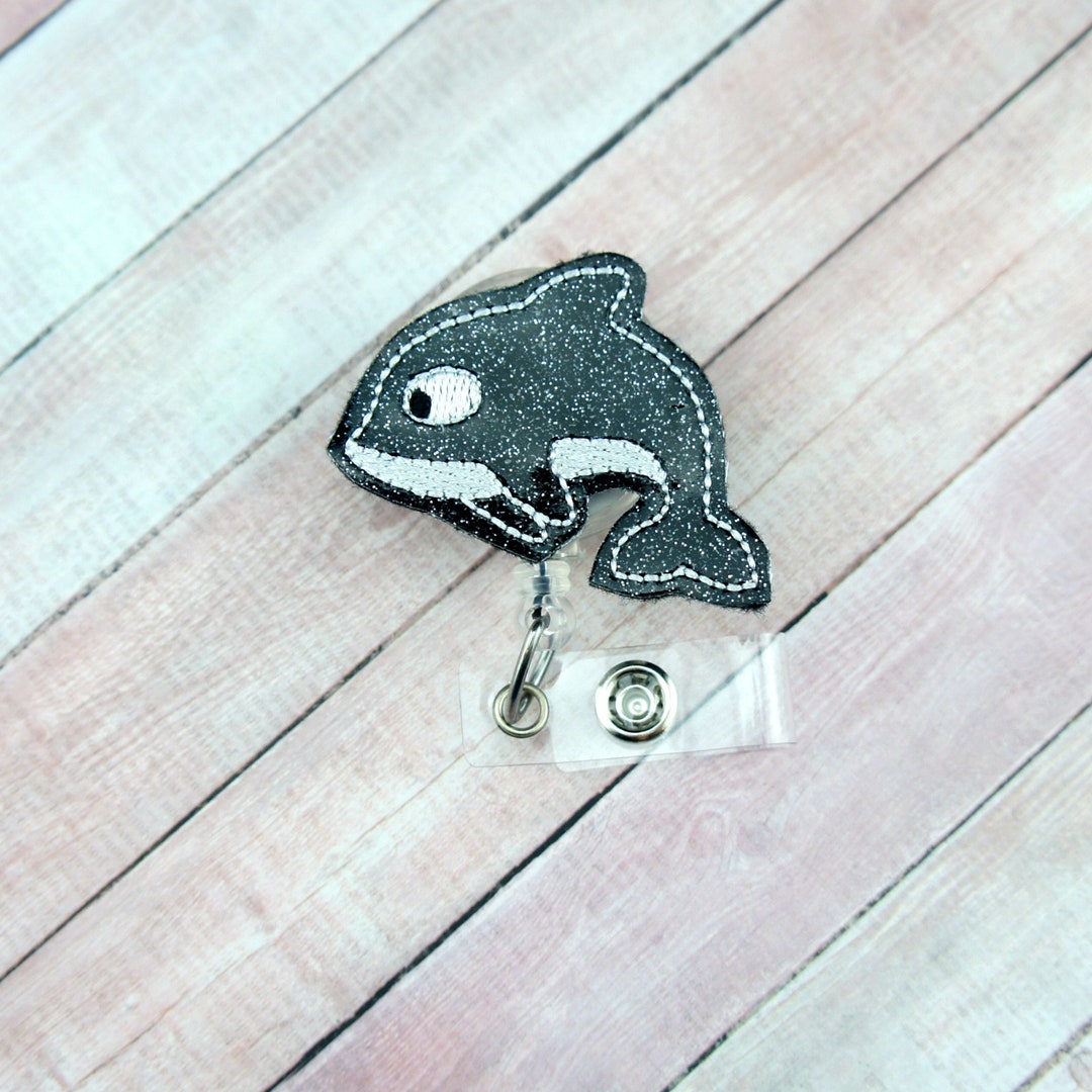 Orca Badge Reel - Killer Whale Badge Holder - Nurse Badge Reel ...