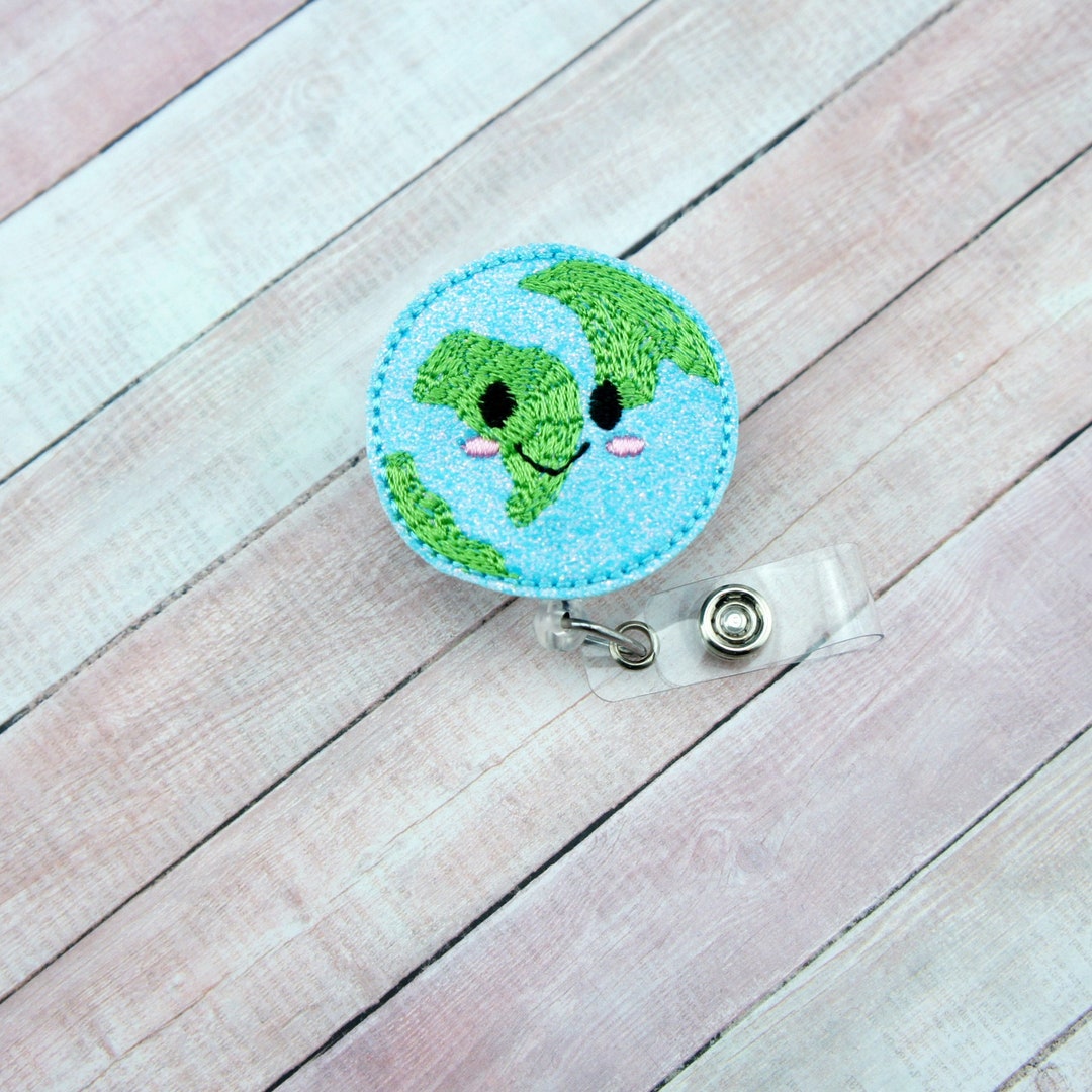 Happy Earth Badge Reel, Earth Day Badge Reel, Nurse Id Badge, Coworker ...