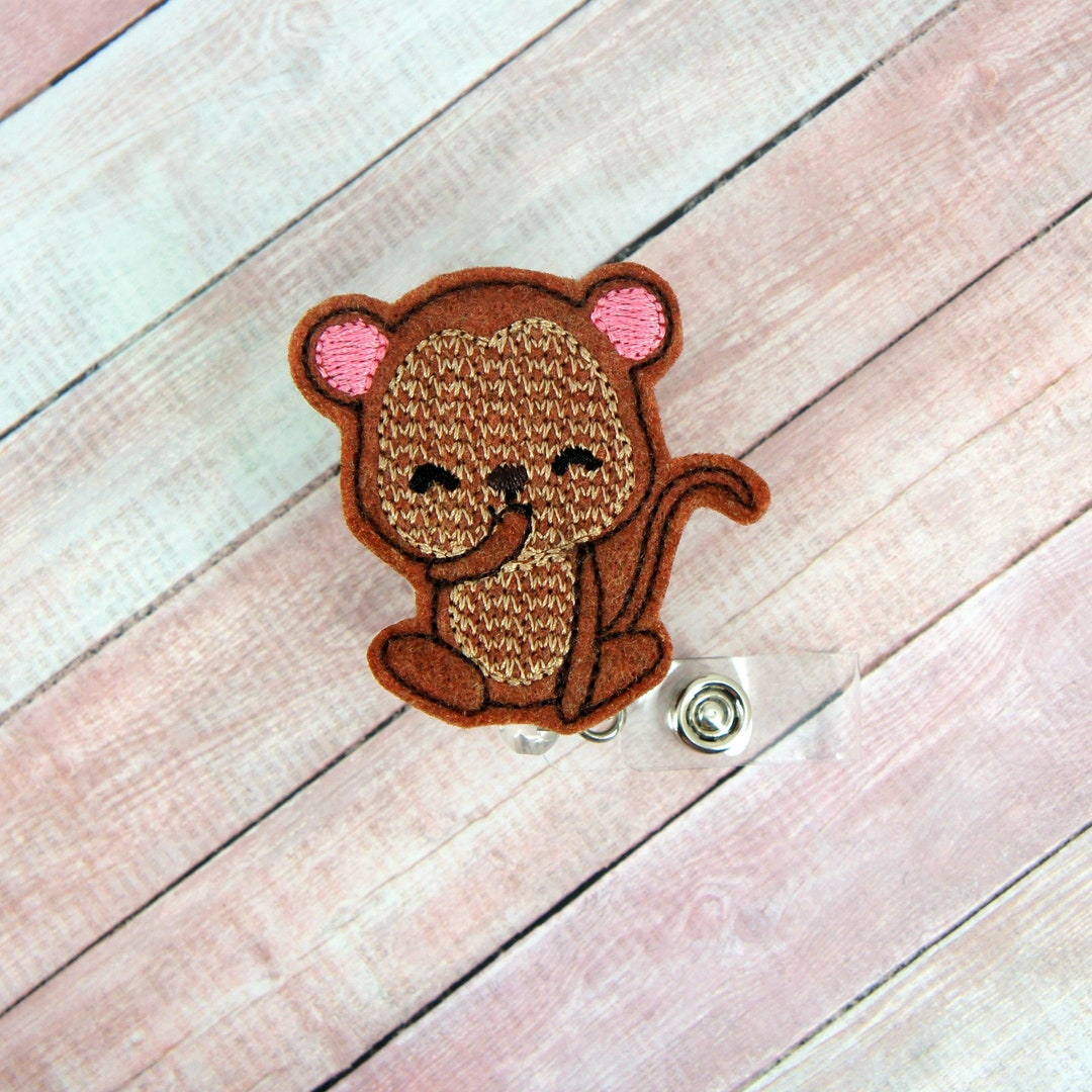 Monkey Badge Reel, Nurse Badge Reel, Name Tag Holder, Retractable ID ...