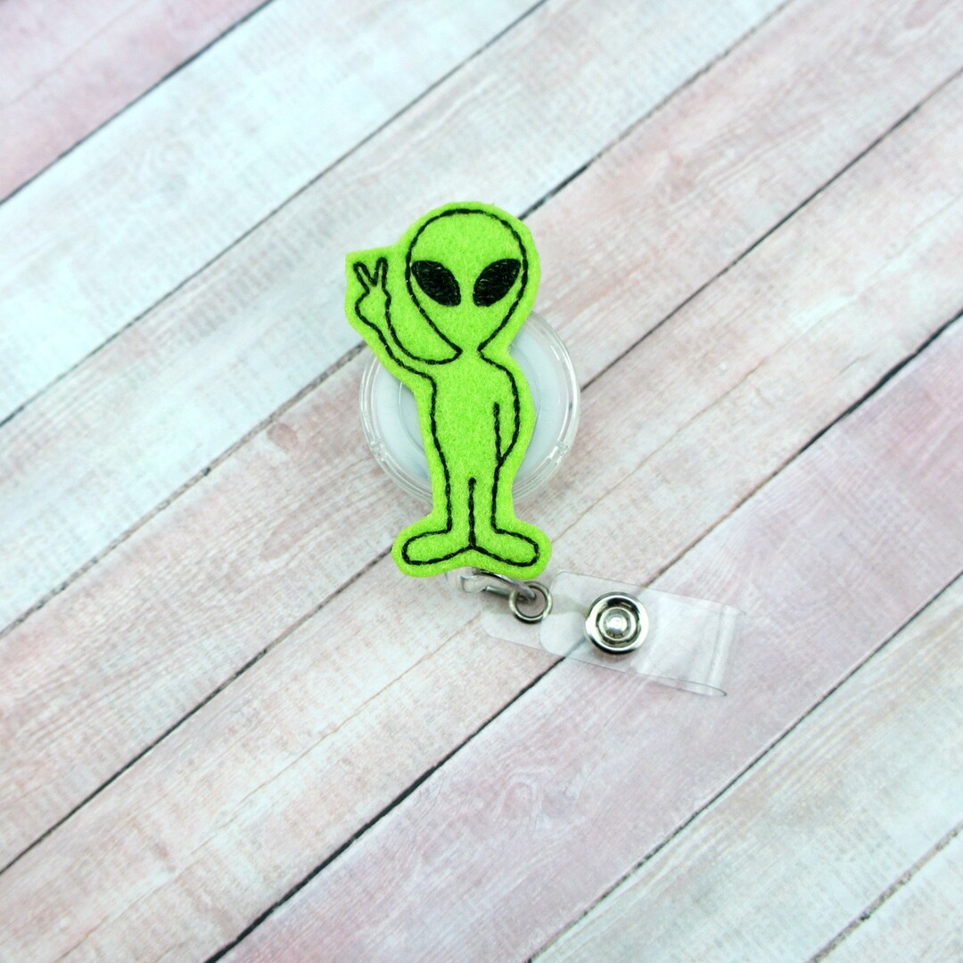 Alien Badge Reel, Retractable ID Badge Holder, Nurse Badge Reel, Cute ...