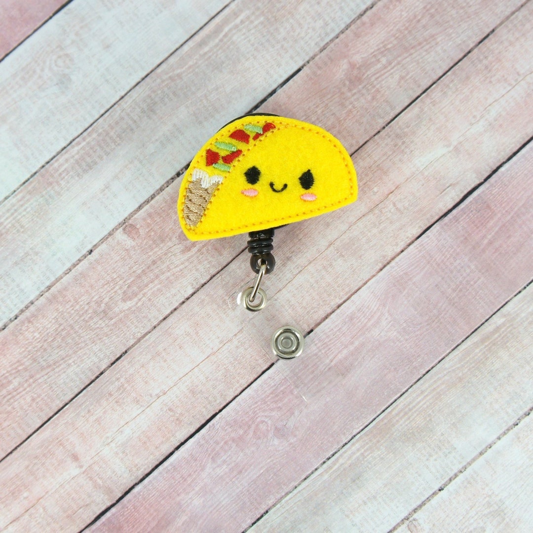 Taco Badge Reel, Nurse ID Badge, Retractable ID Badge Holder, Lanyard ...