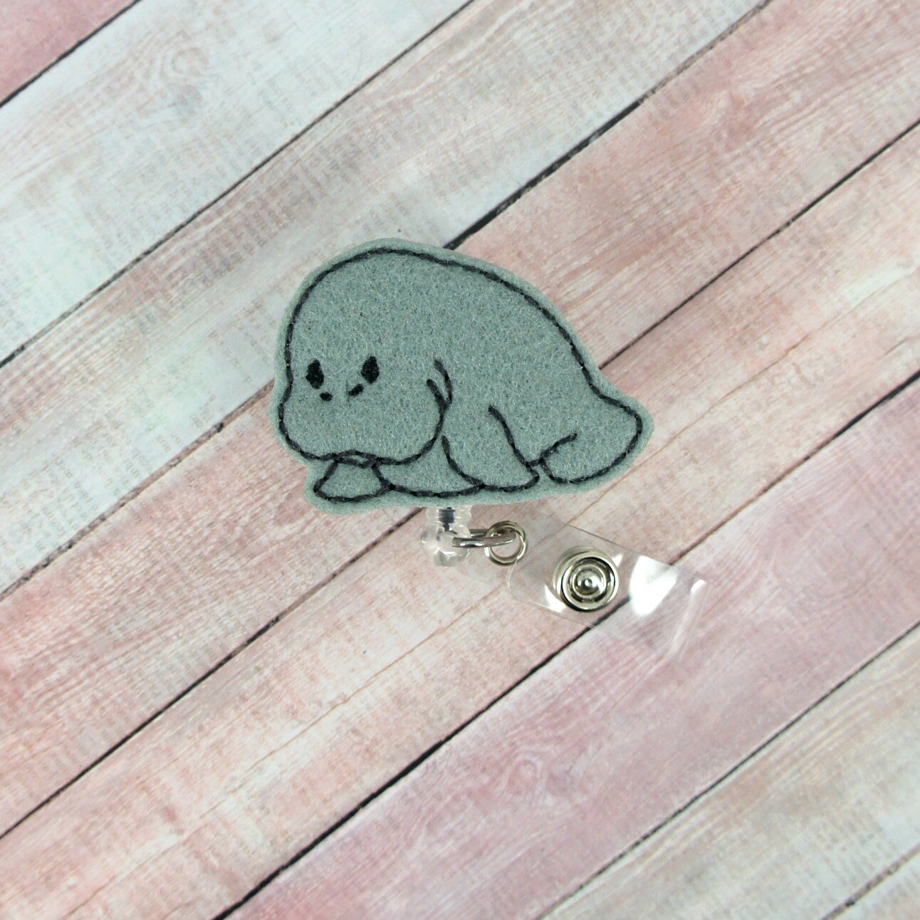 Manatee Badge Reel Nurse Gift Manatee Gifts Retractable | Etsy