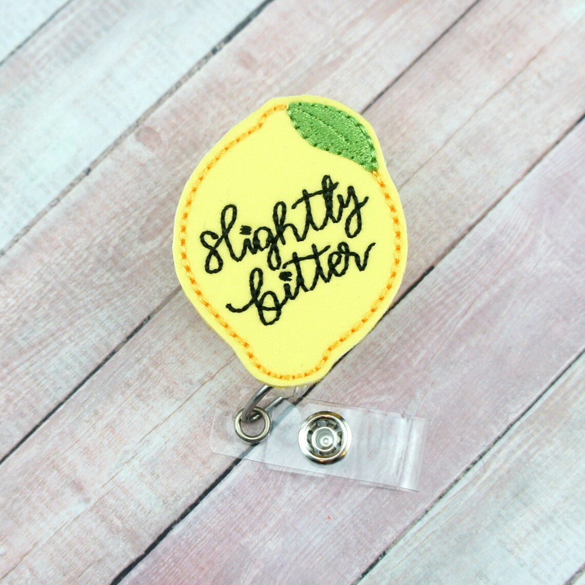 Slightly Bitter Lemon Badge Reel - Lemon Badge Reel - Nurse Badge Reel ...