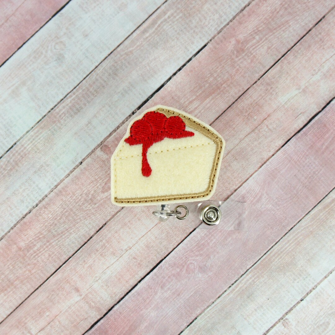 Cheesecake Badge Reel, Nurse ID Holder, Nurse Badge Reel, Retractable ...