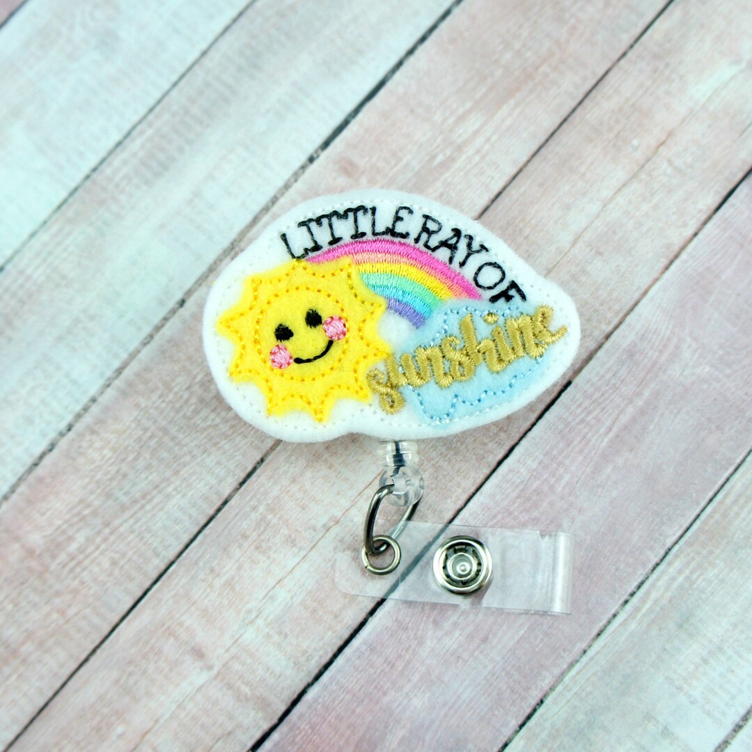 Little Ray of Sunshine Badge Reel - Summer Badge Reel - Badge Reel - ID ...