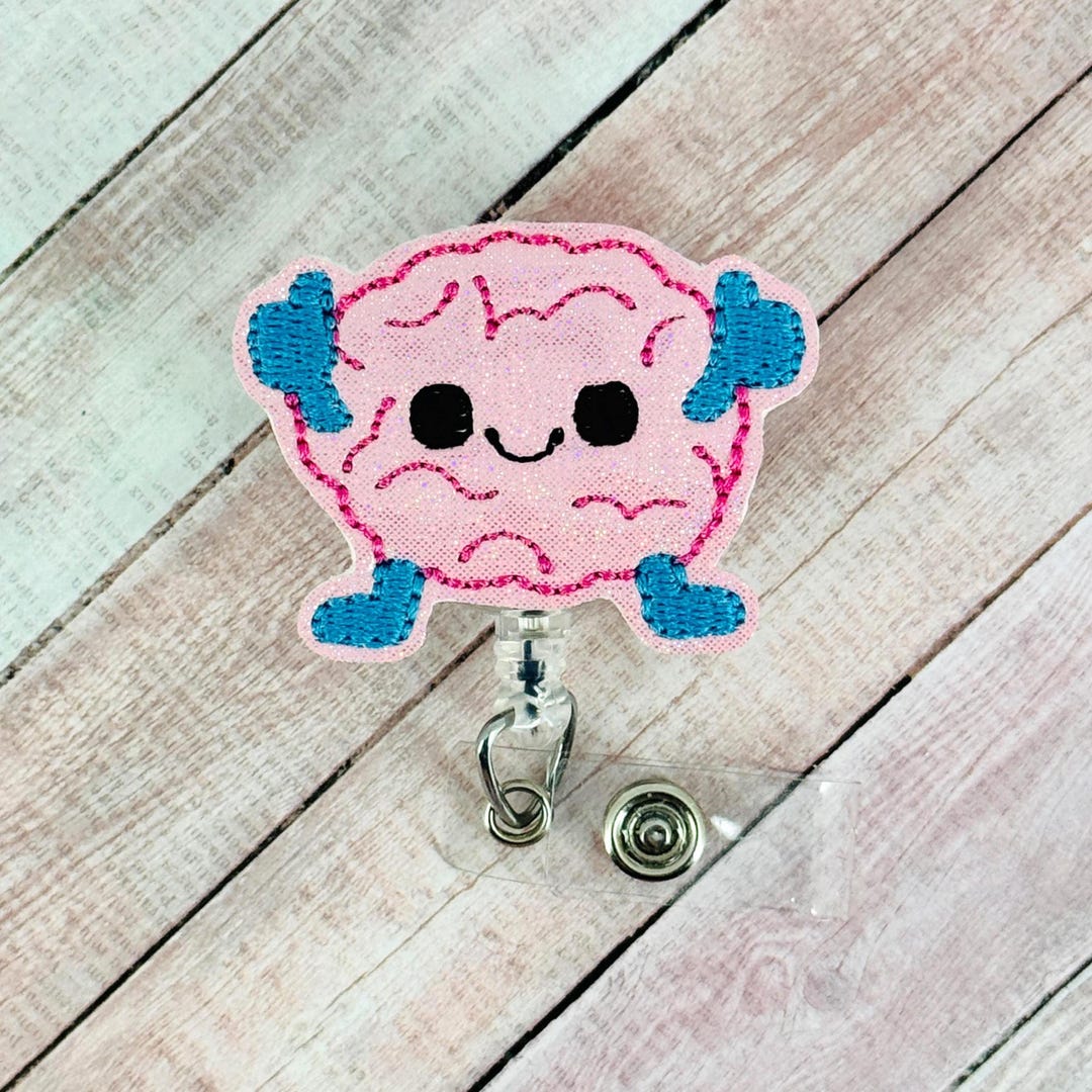 Brain Badge Reel, Nurse ID Badge, Neurologist Badge Holder, Neurology ...