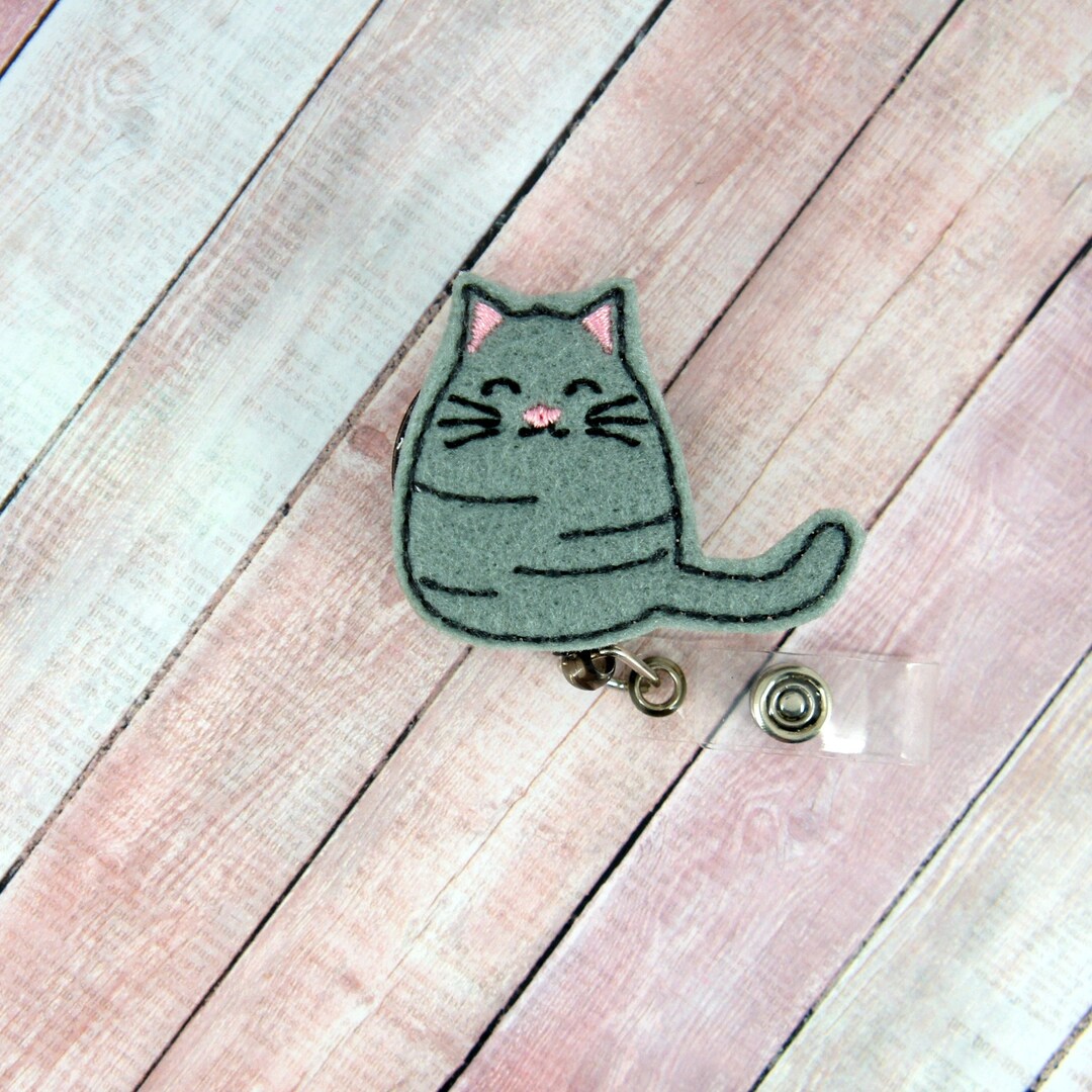 Fat Cat Badge Reel- Kitty Badge Reel - Medical Professional - Nurse ...
