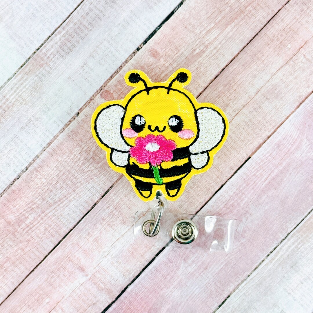 Bee Badge Reel, Spring Badge Holder, Nurse ID Badge Clip, Retractable ...