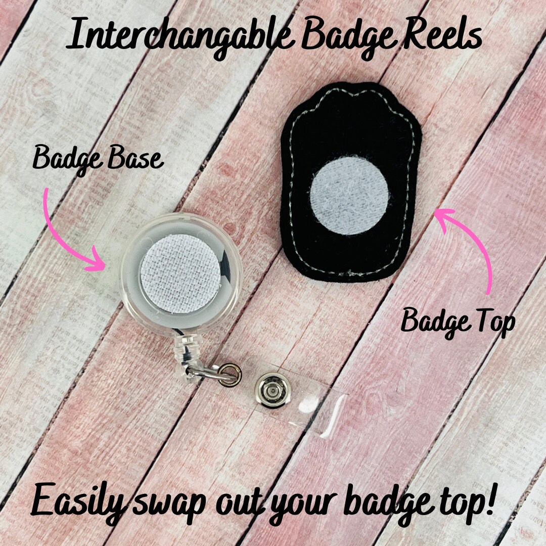 Heart EKG Stethoscope Badge Reel, Nurse Badge Reel, Retractable ID ...