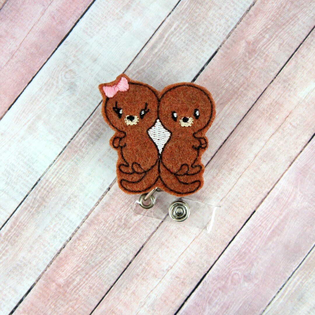 Otter Badge Reel, Nurse ID Badge Holder, Retractable Badge Clip, Summer ...