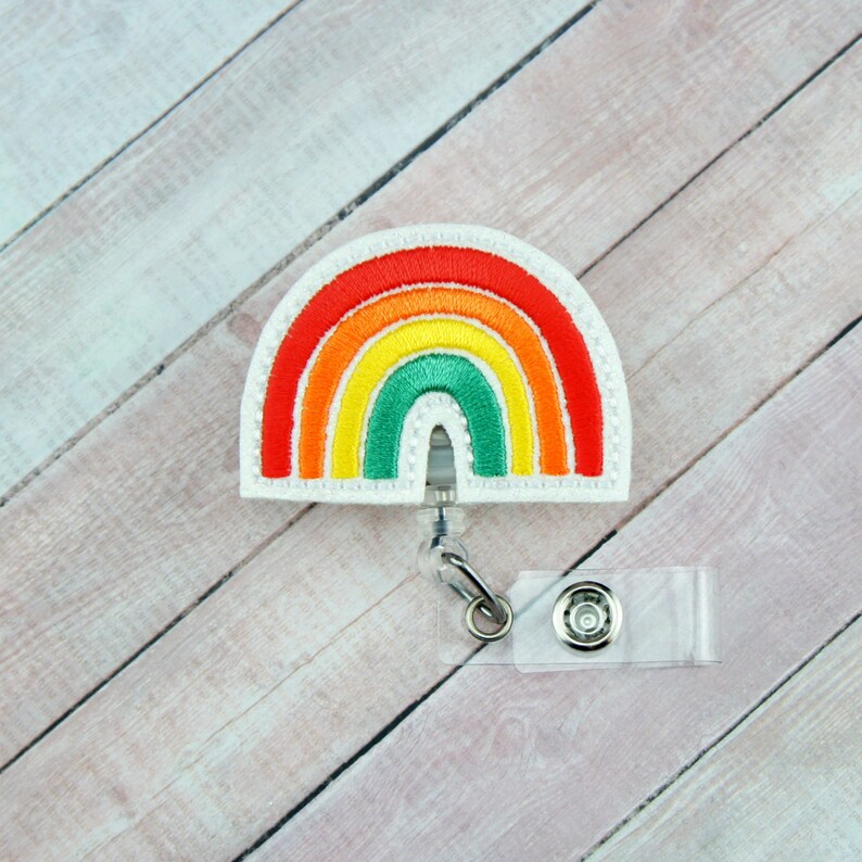 Rainbow Badge Reel Rainbow Badge Holder Pride Badge Reel - Etsy