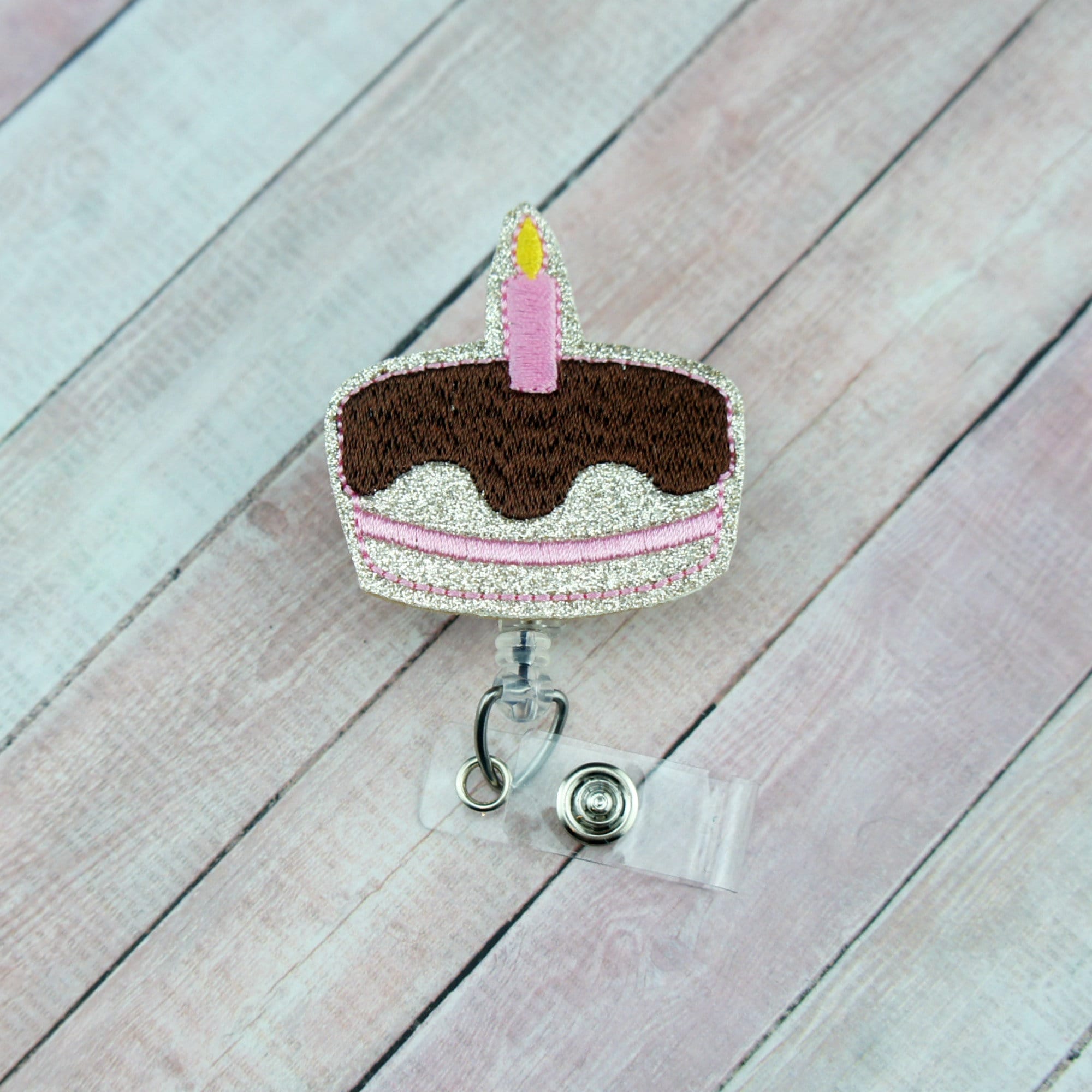 Birthday Cake Badge Reel Birthday Badge Badge Reel | Etsy