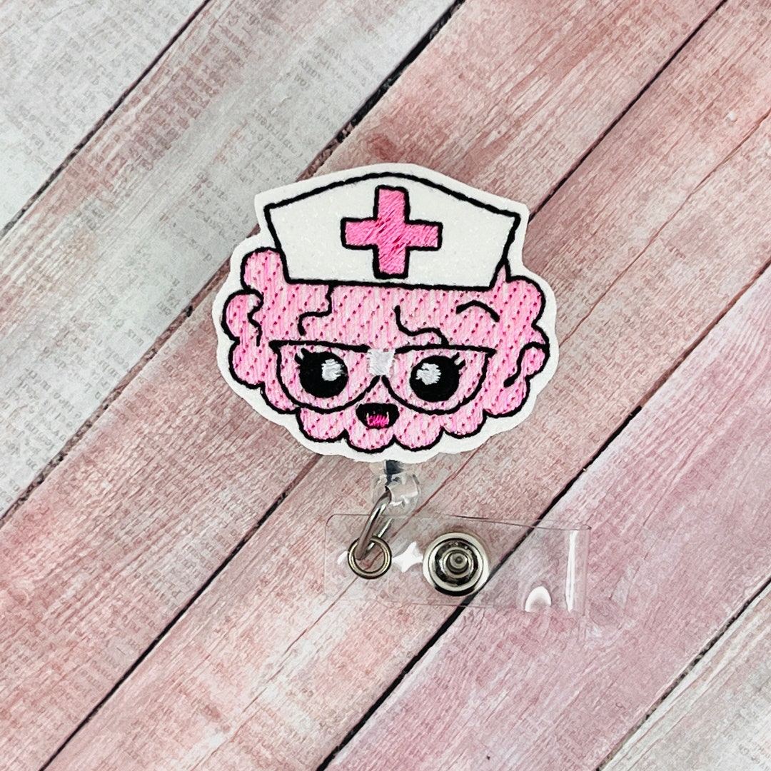 Nurse Brain Badge Reel, Nurse Gift, Coworker Gift, Nurse Gift, ID Badge ...