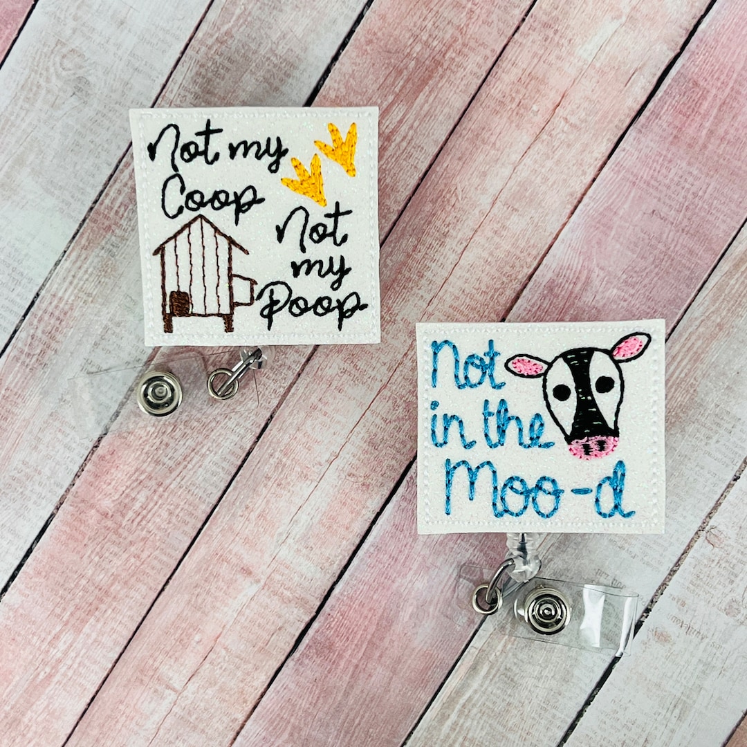 Cow Badge Reel, Chicken Badge Reel, Retractable Badge Reel, Nurse Badge ...