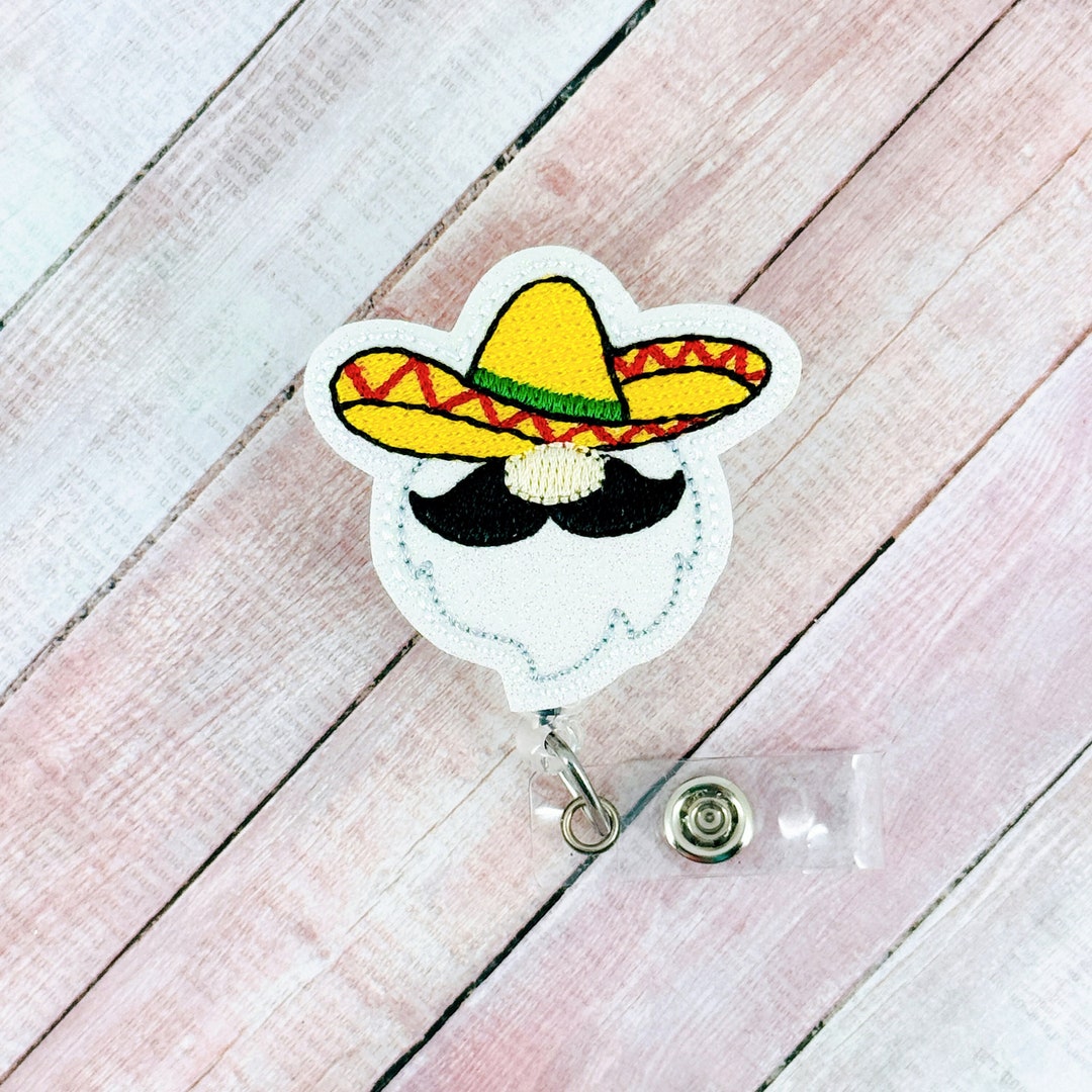 Cinco De Mayo Gnome Badge, Retractable ID Badge Holder, Mexican ID ...