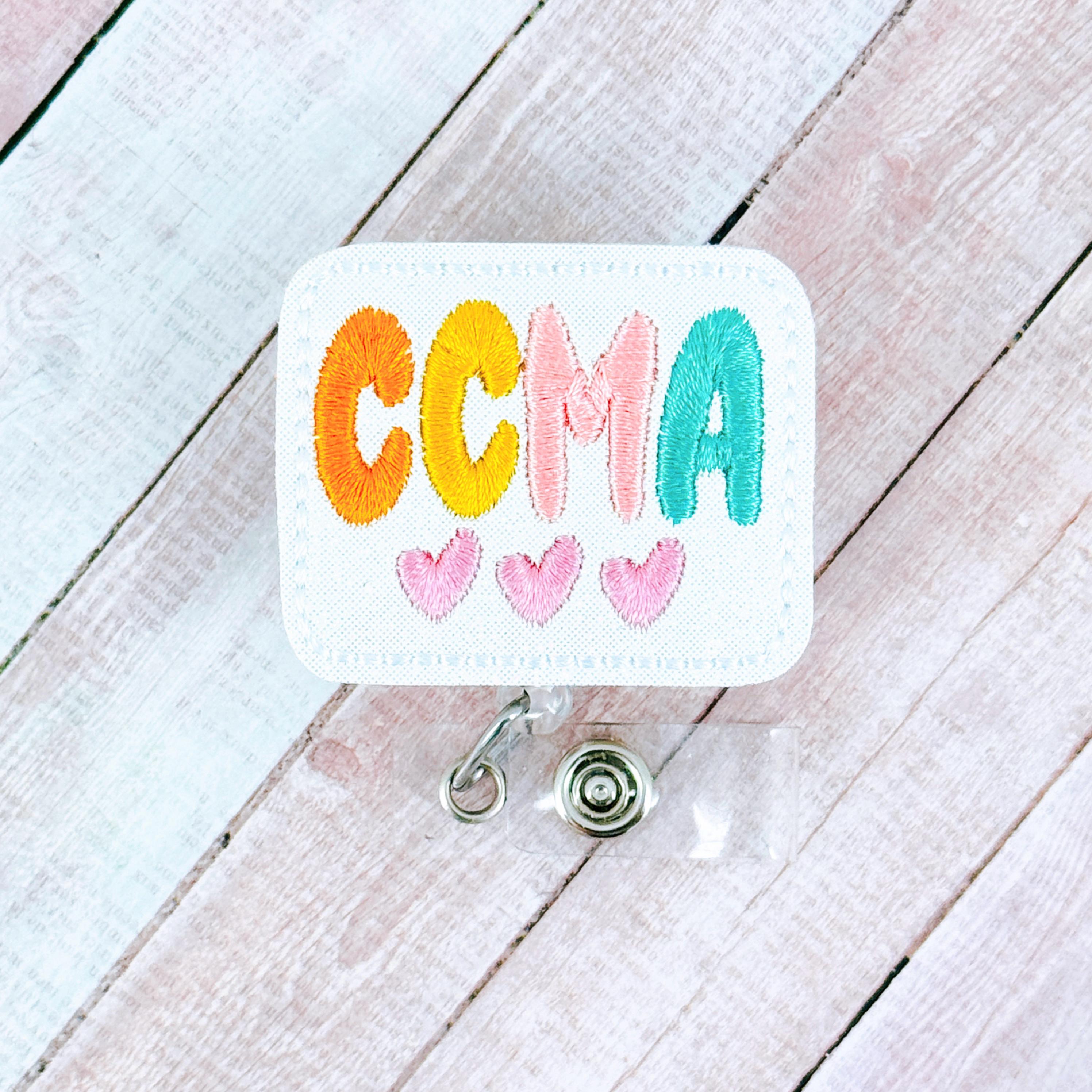 CCMA Badge Reel, Nurse Badge Reel, Certified Clinical Medical Assistant ...