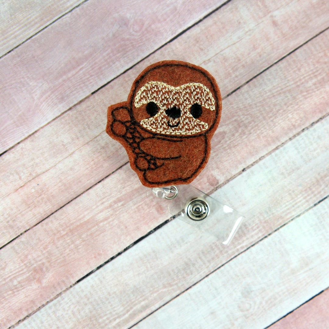 Sloth Badge Reel - Animal Badge Reel- Medical Badge Reel - Lanyard ...