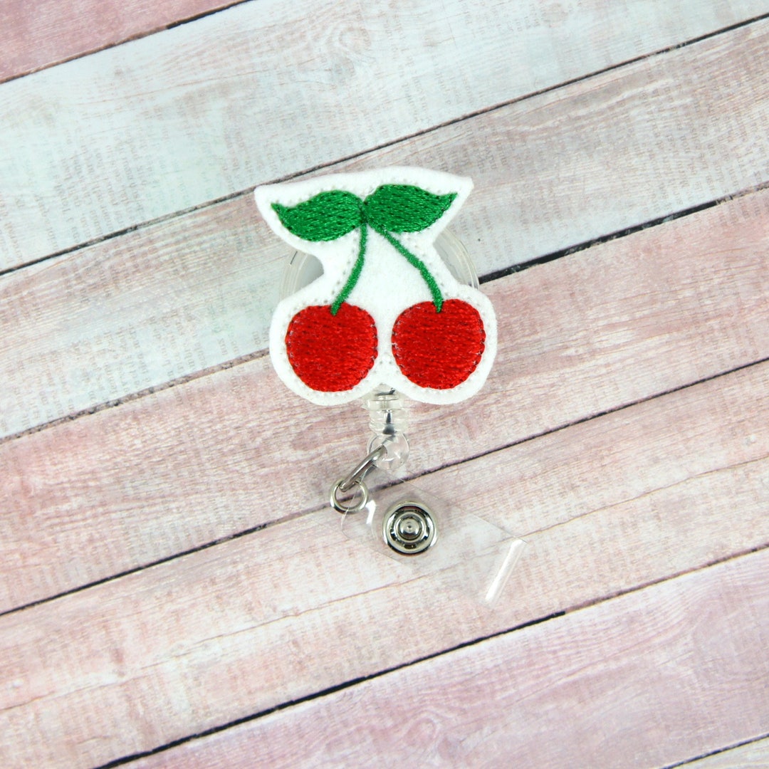 Cherry Badge Reel, Summer Badge Holder, Retractable ID Badge, Fruit ...