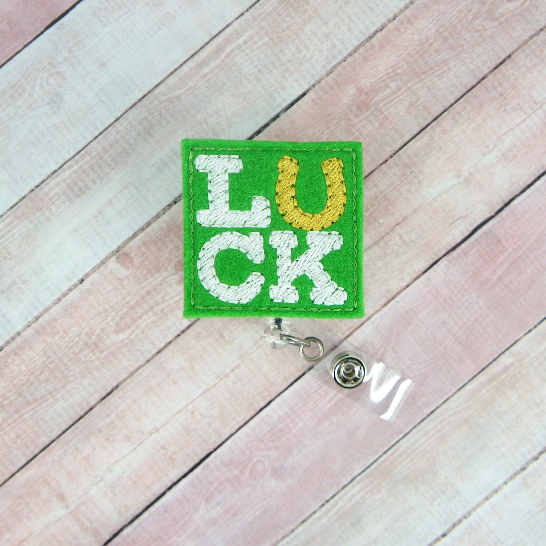 Luck Badge Reel, Saint Patricks Day Badge Reel, Good Luck Badge Reek ...