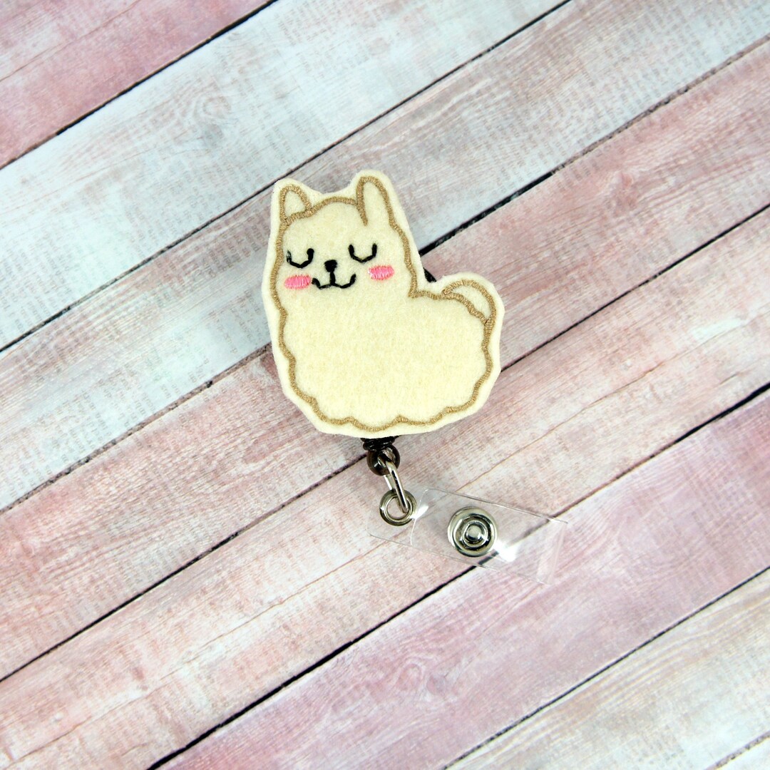 Lama Abzeichen Reel, Filz Abzeichen Halter, niedliche Abzeichen Reel ...