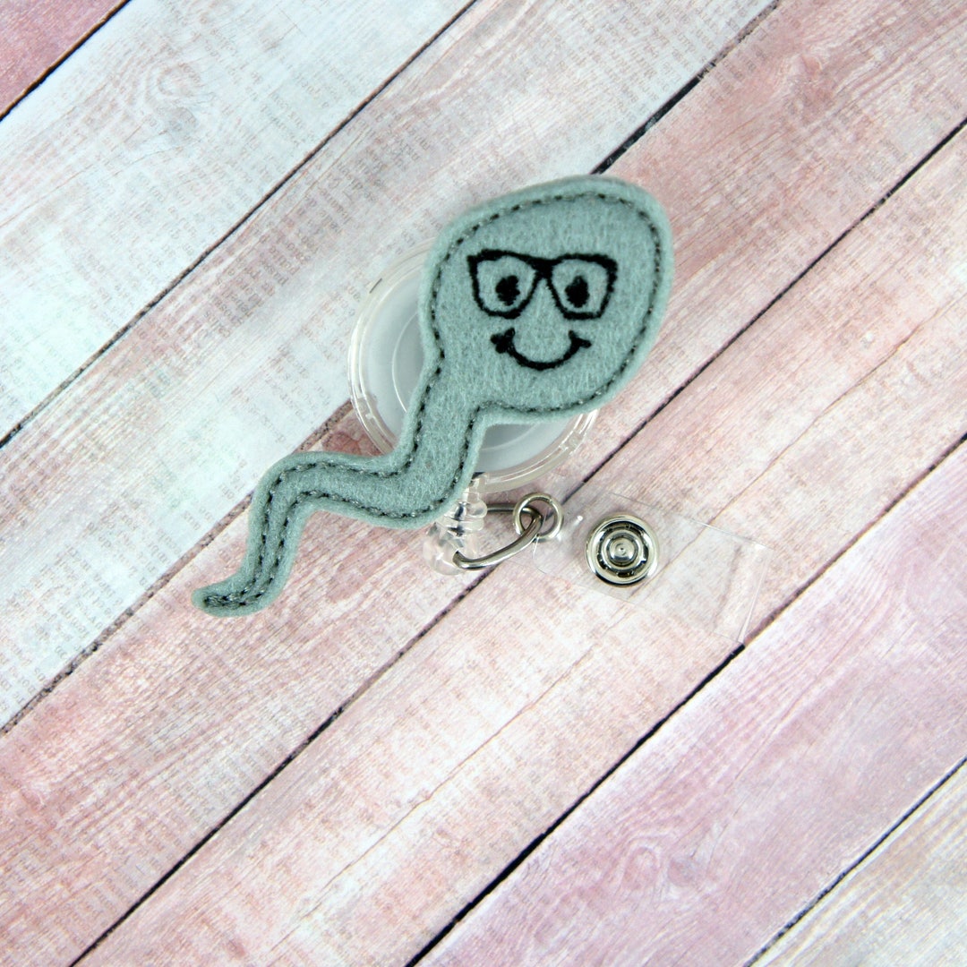 Sperm Badge Reel, Fertility Badge Clip, Retractable ID Badge Holder ...