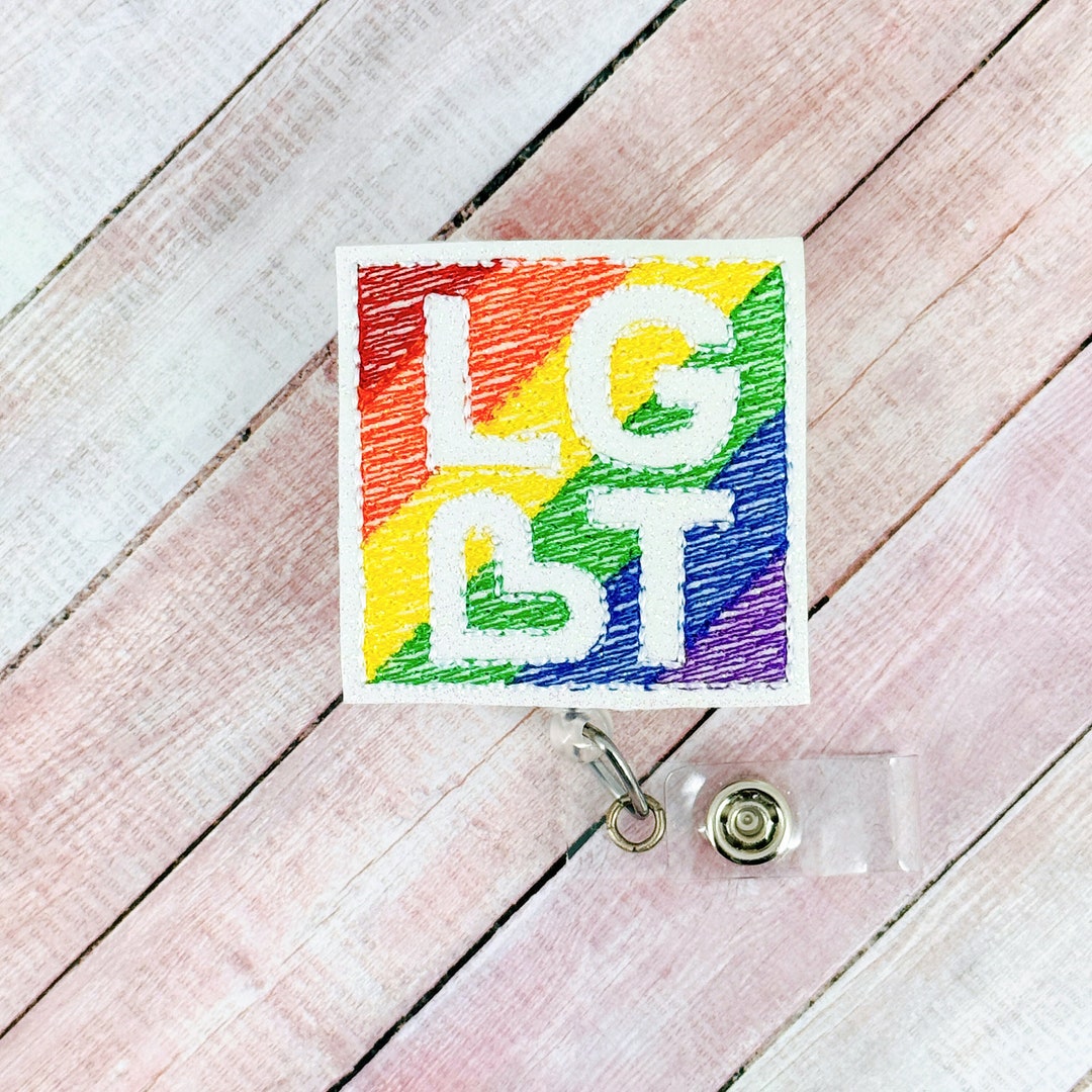 LGBT Rainbow Badge Reel, Pride ID Badge, Nurse Badge Holder ...