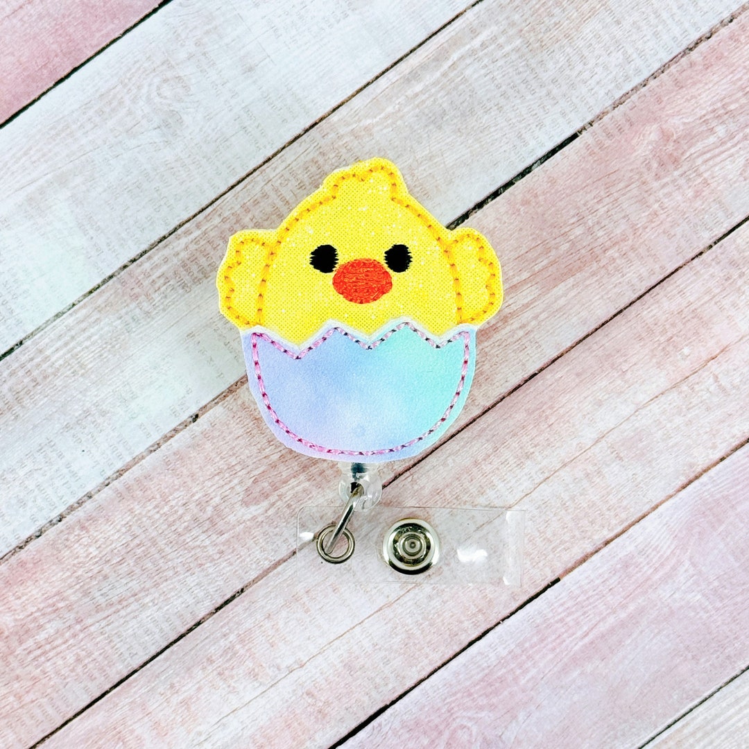 Easter Chick Badge Reel, Spring Badge Reel, Cute Badge Holder, ID Badge ...