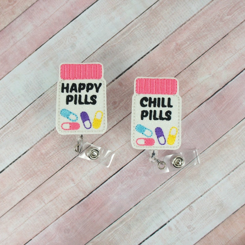 Pill Bottle Badge Reel, Pharmacist Badge Reel, Badge Reel, Cute Badge ...