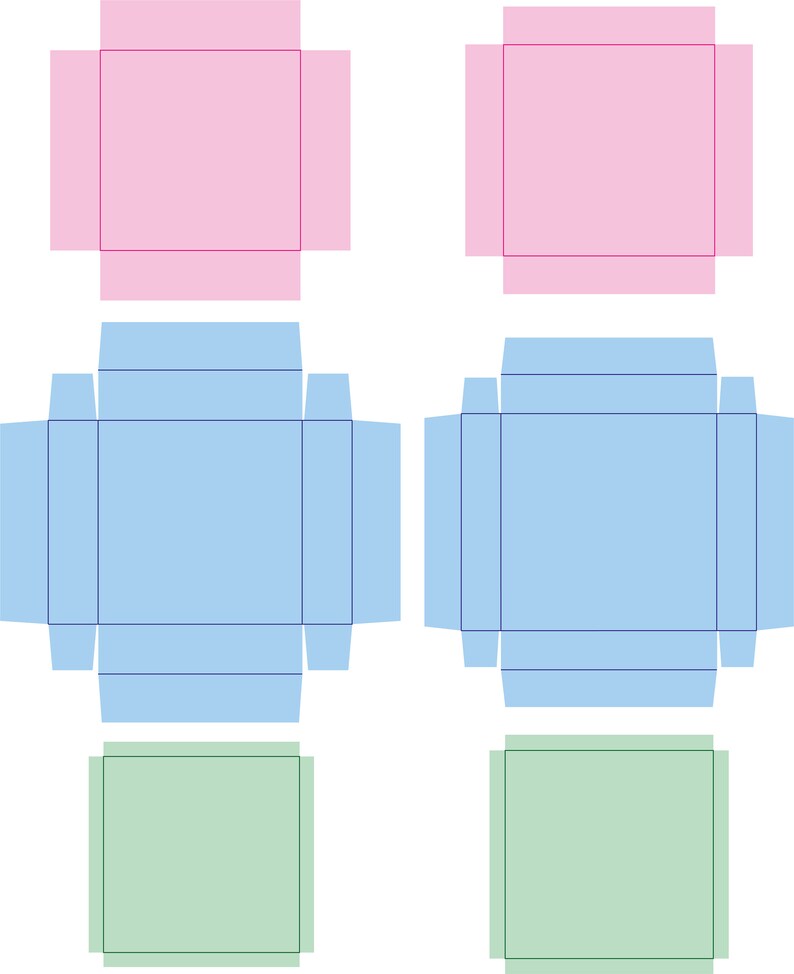 SVG Cricut Cardboard Box DIY Giftbox Template - Etsy