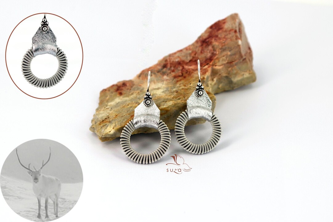 Sami Earrings Gift for Her Pewter Sami Jewelry Tenntrad Lapland by Suza ...
