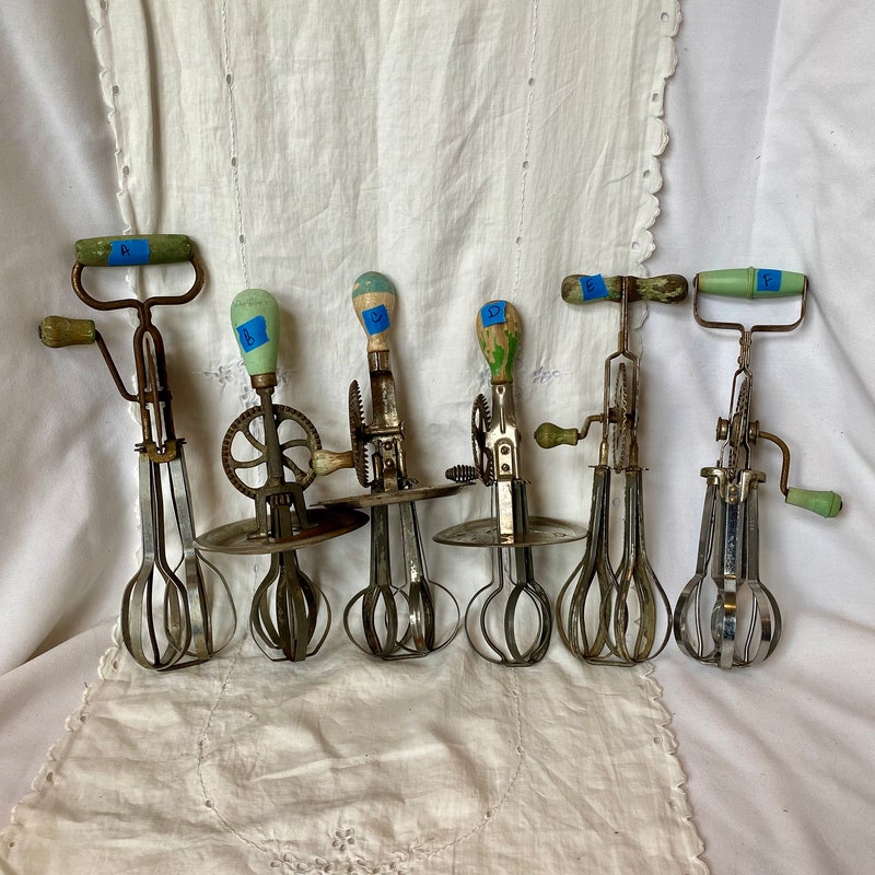 Antique Egg Beaters Green - Etsy