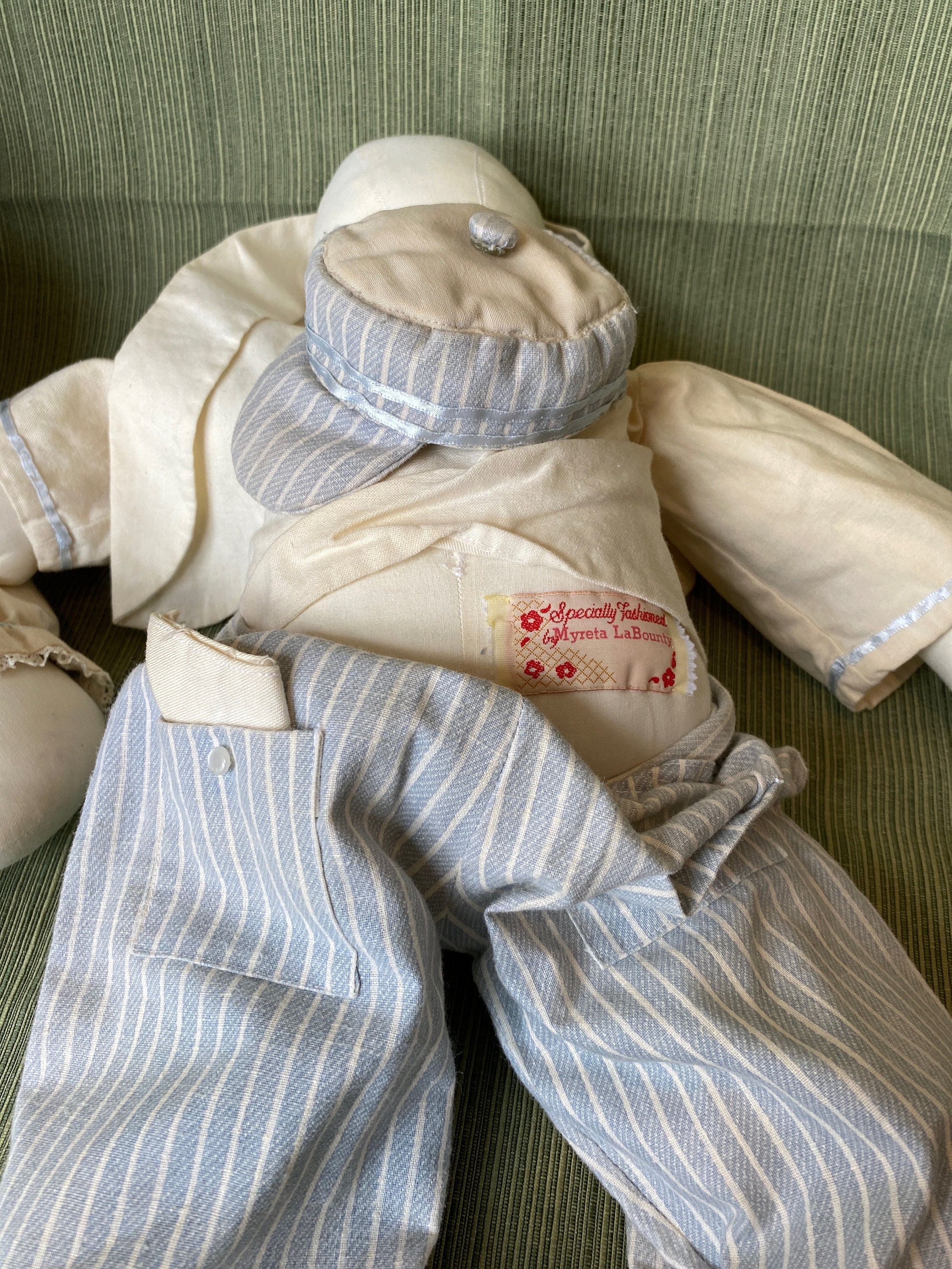 Vintage Muslin Bunny 20 Inch Rabbit Dolls Boy and Girl, Matching ...