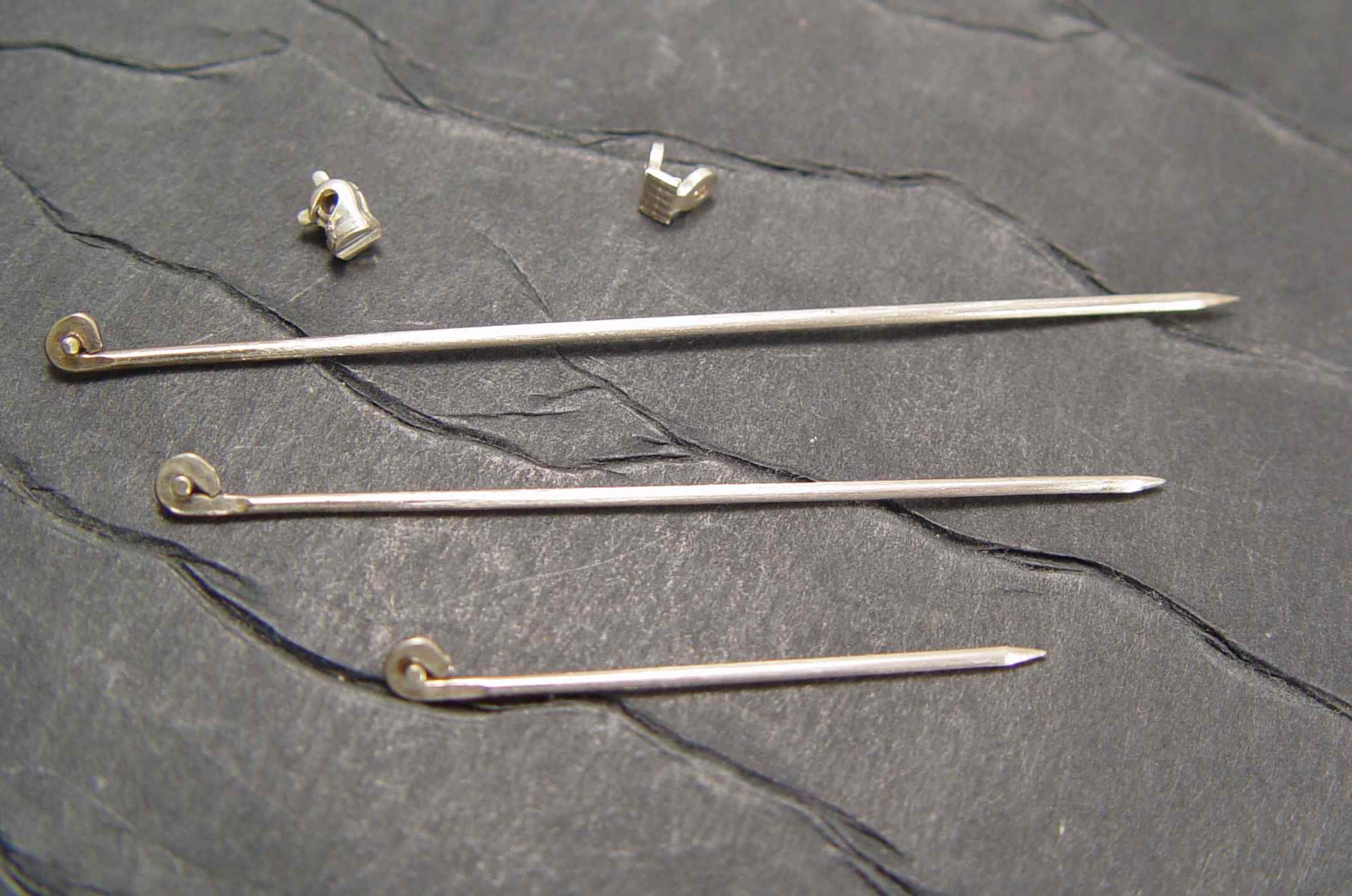STERLING SILVER Pin or Brooch Backs ONE Complete Set for Repairs or New ...