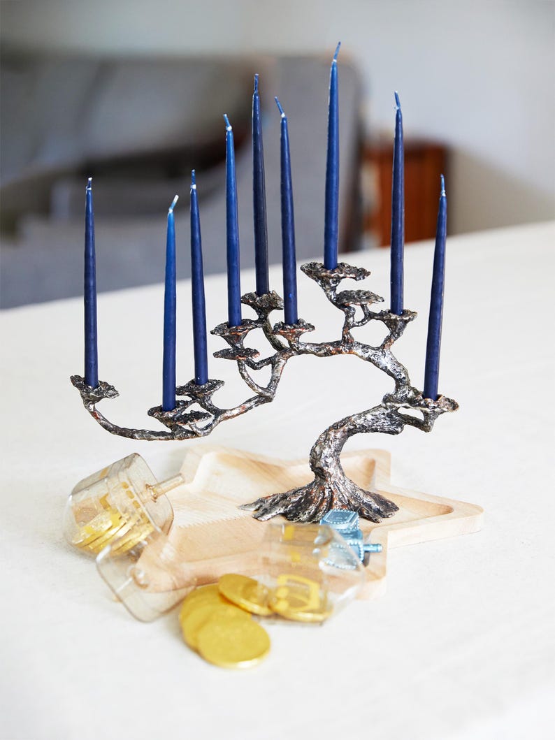 Bonsai Tree Menorah: Rustic Modern Hanukkah Decoration - Etsy
