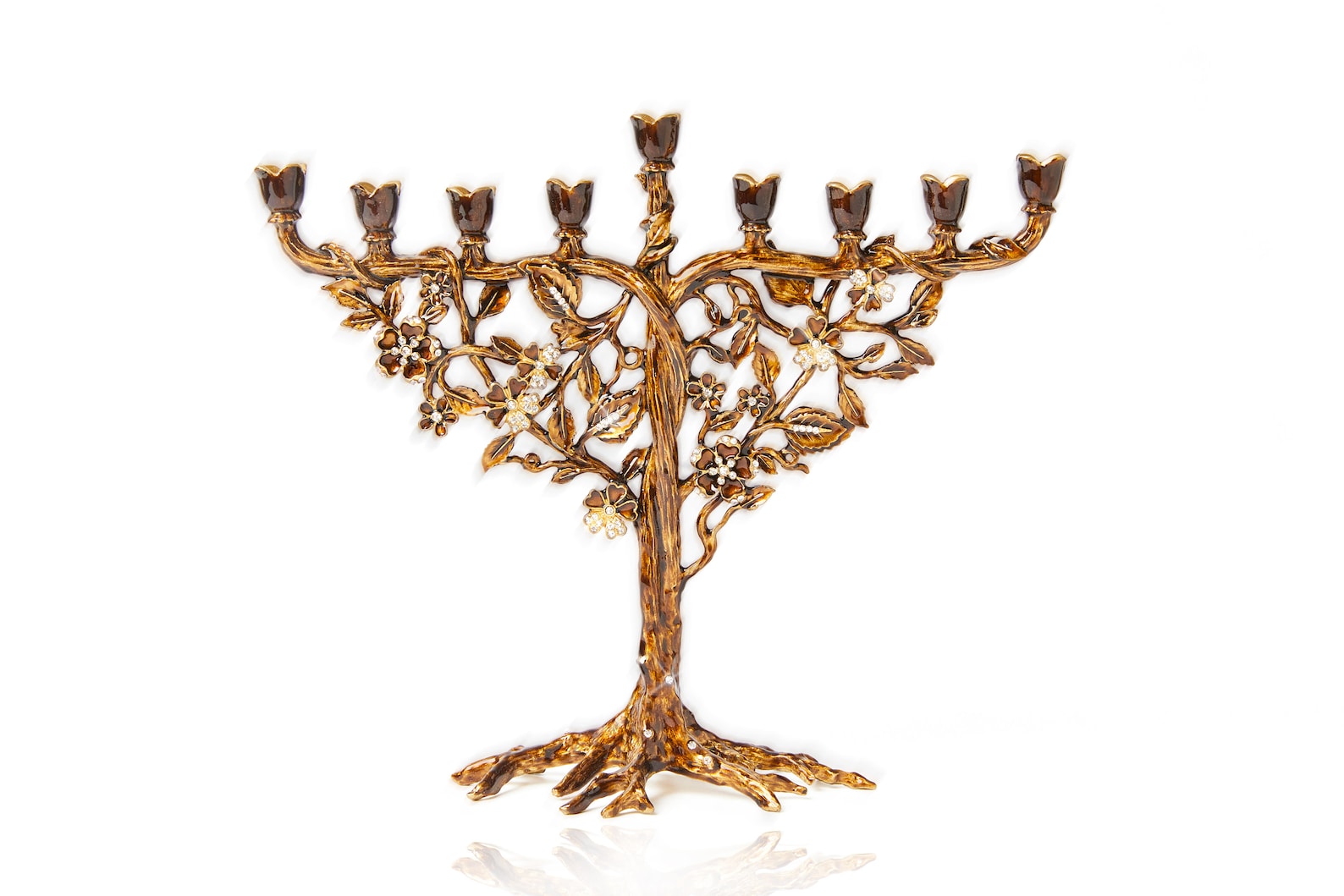 Jewish Hanukkah Menorah Tree of Life Floral Design | Etsy